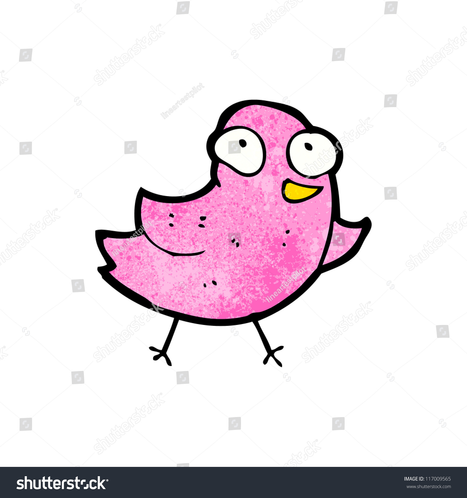 Cartoon Pink Bird: เวกเตอร์สต็อก (ปลอดค่าลิขสิทธิ์) 117009565 ...