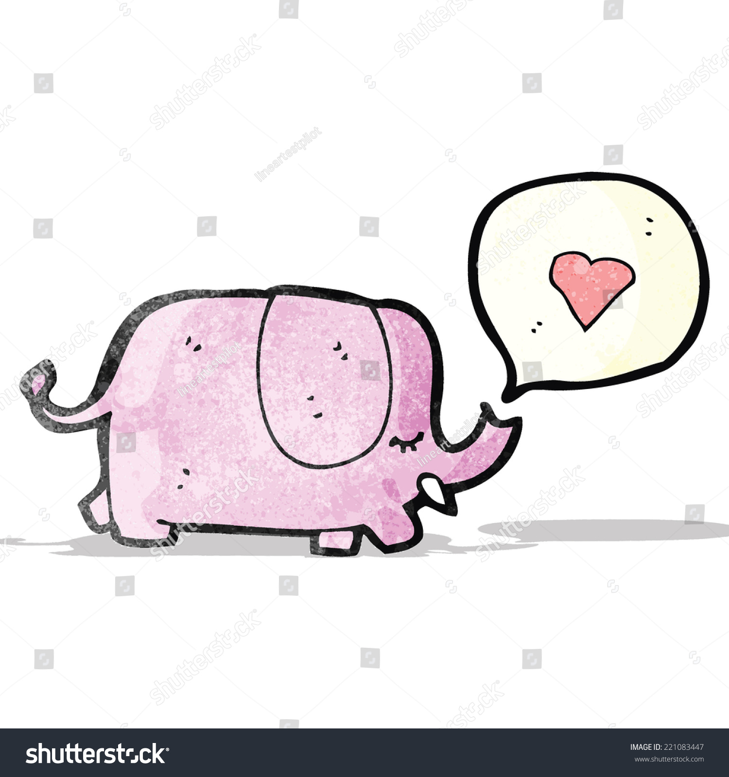 Cartoon Pink Elephant Stock Vector (Royalty Free) 221083447 | Shutterstock