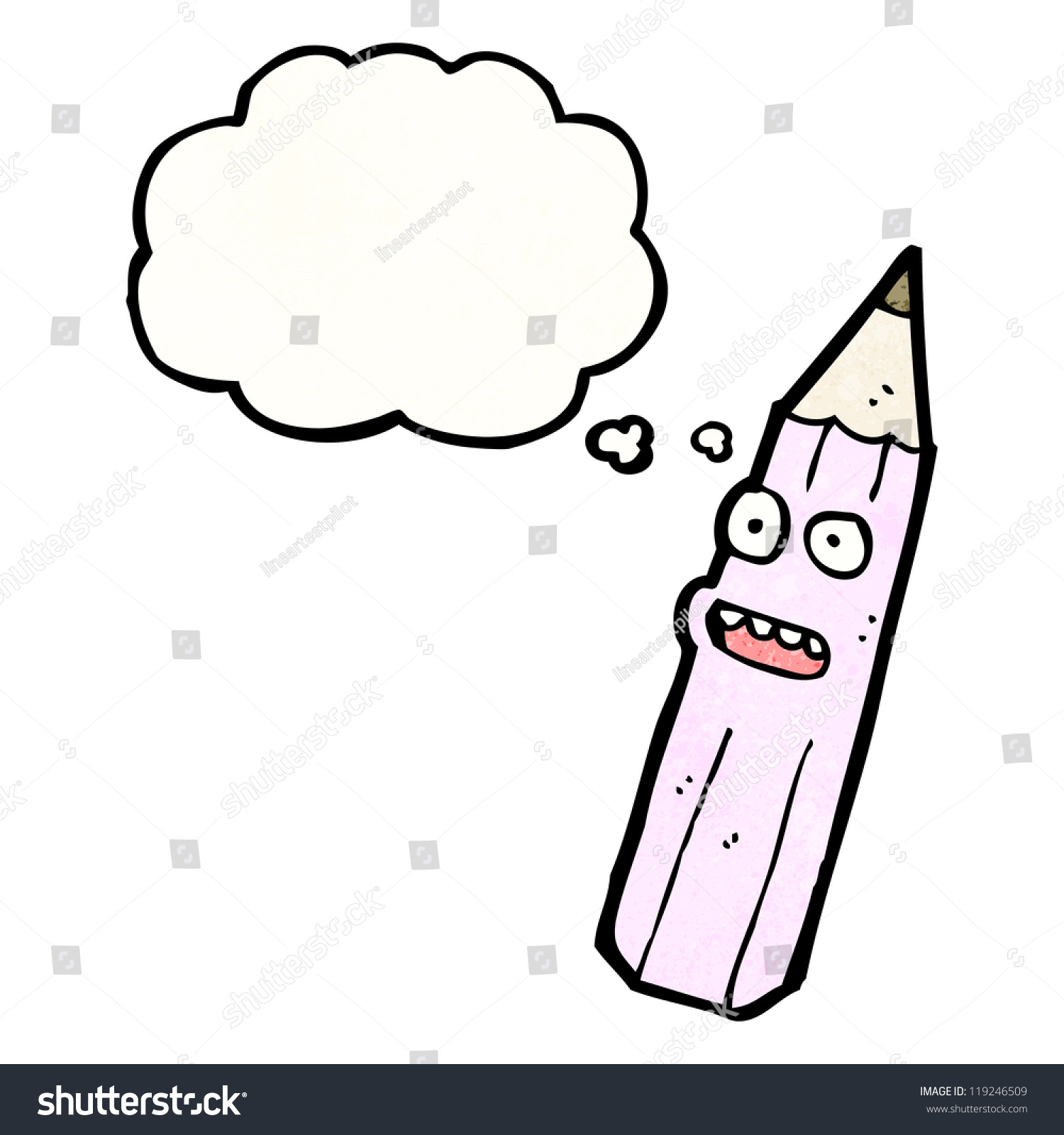 Cartoon Pink Pencil Stock Vector (Royalty Free) 119246509 | Shutterstock