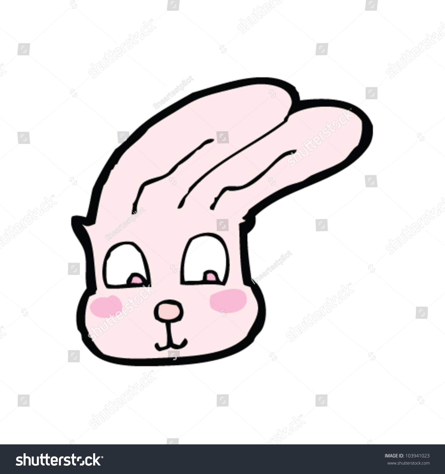 Cartoon Pink Rabbit Stock Vector (Royalty Free) 103941023 | Shutterstock
