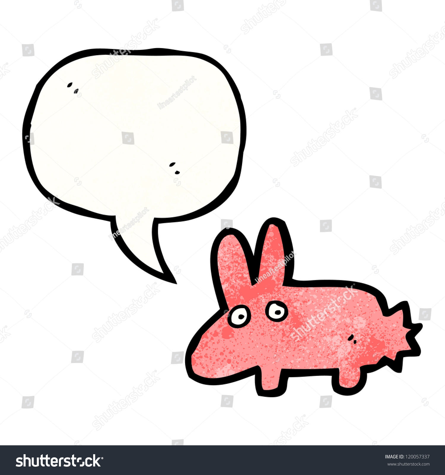Cartoon Pink Rabbit Stock Vector (Royalty Free) 120057337 | Shutterstock