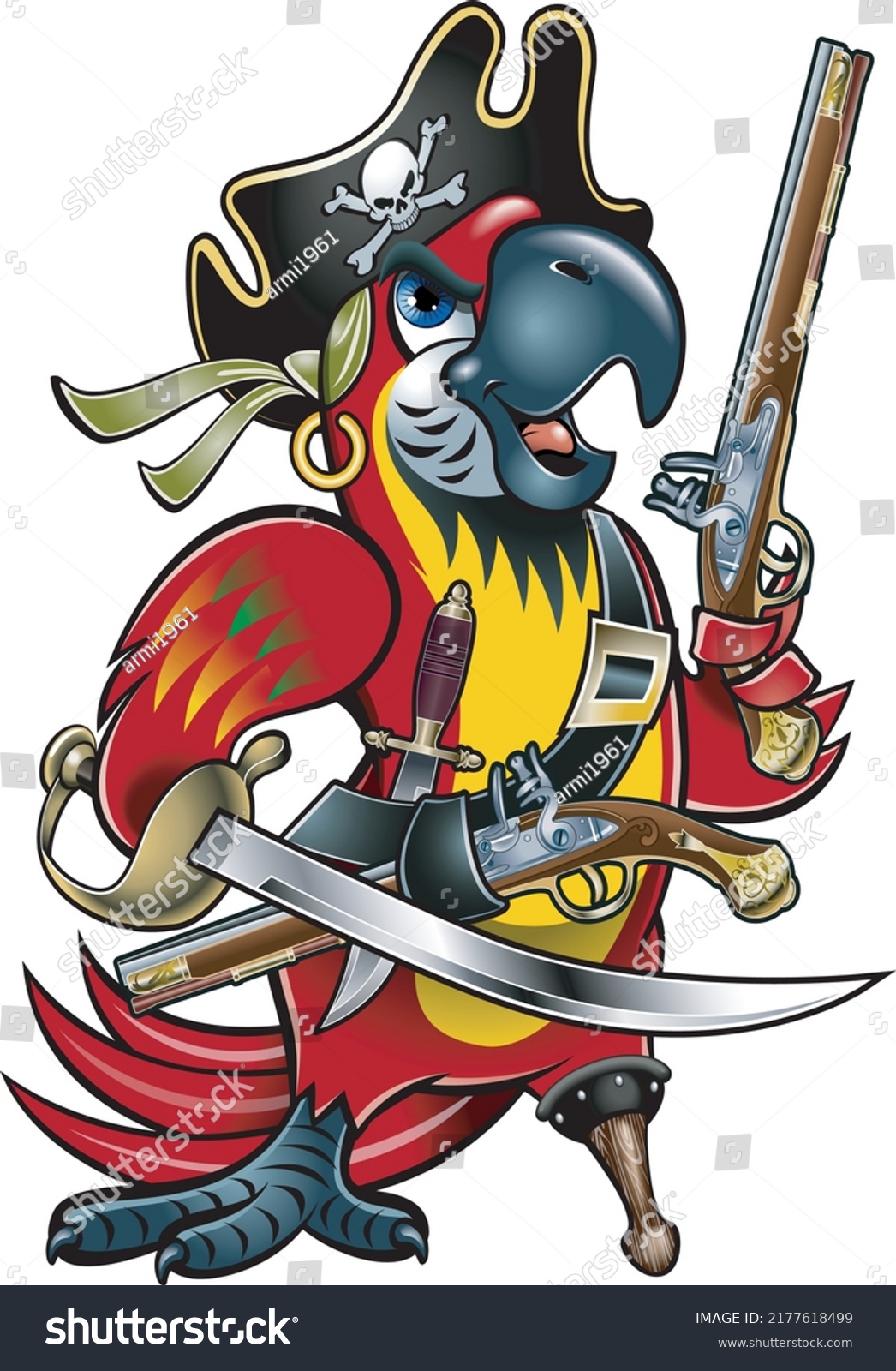 Cartoon Pirate Parrot Holding Cutlass Sword Stock Vector (Royalty Free ... Cartoon Pirate Parrot Holding Cutlass Sword Stock Vector (Royalty Free ...