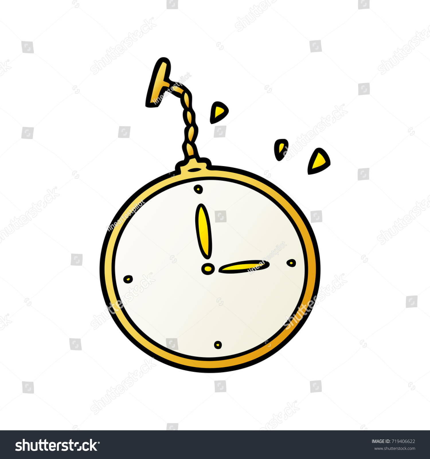 Cartoon Pocket Watch Stock Vector (Royalty Free) 719406622 | Shutterstock