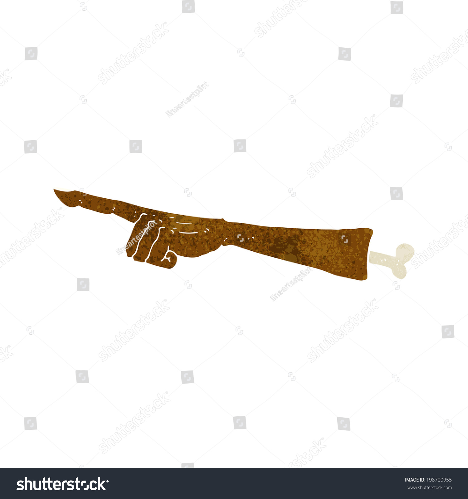 Cartoon Pointing Arm Stock Vector (Royalty Free) 198700955 | Shutterstock