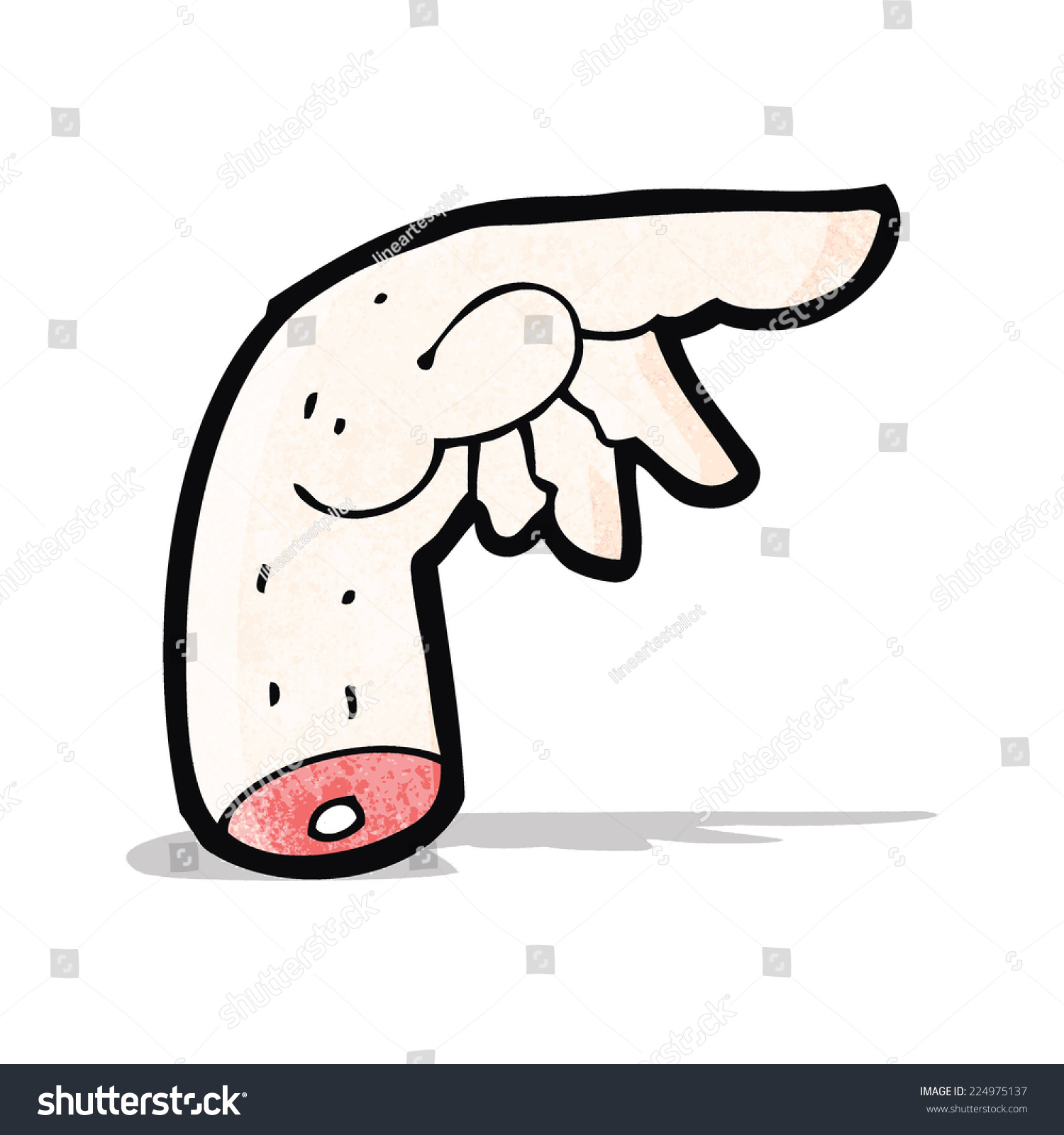 caricatura apuntando a la mano: vector de stock (libre de regalías ...