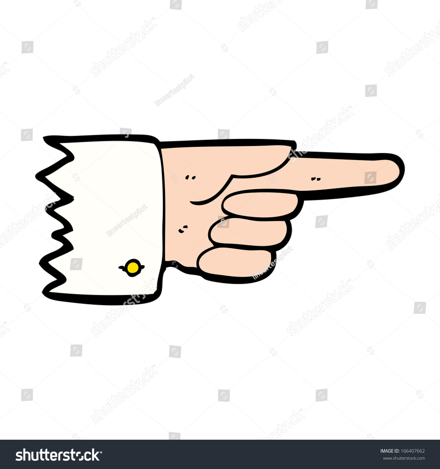 Cartoon Pointing Hand Symbol Stock Vector (Royalty Free) 166407662 ...