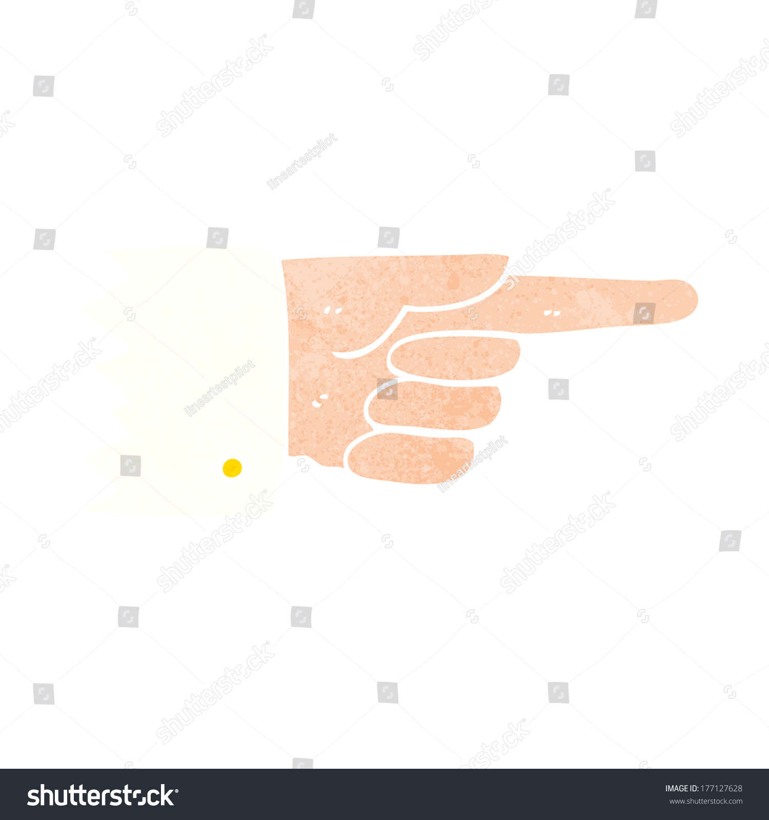 Cartoon Pointing Hand Symbol Stock Vector (Royalty Free) 177127628 ...