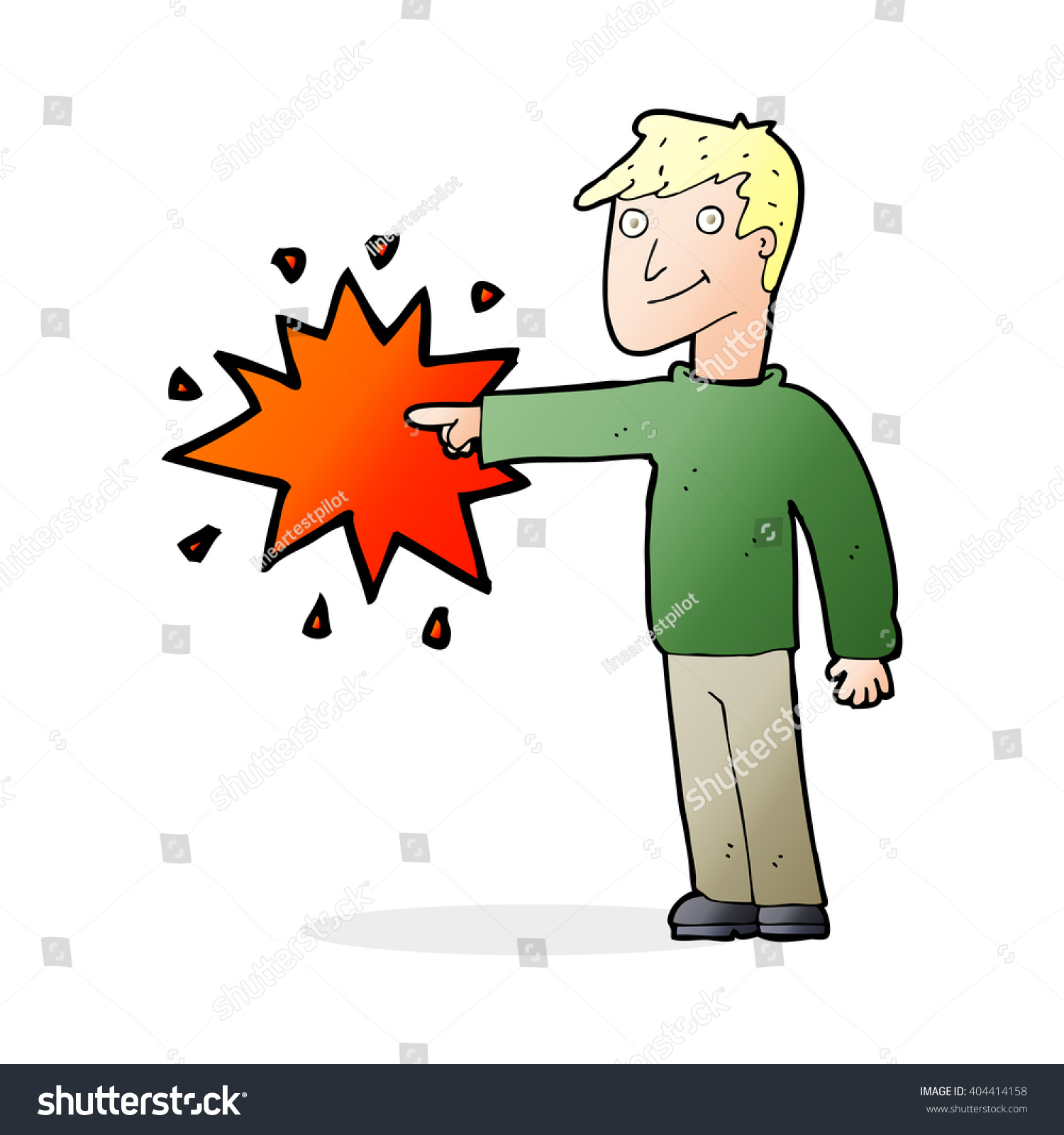 Cartoon Pointing Man Stock Vector (Royalty Free) 404414158 | Shutterstock