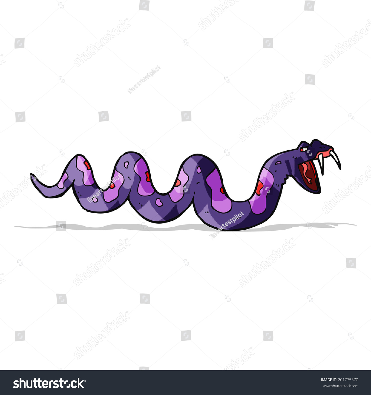 Cartoon Poisonous Snake Stock Vector (Royalty Free) 201775370