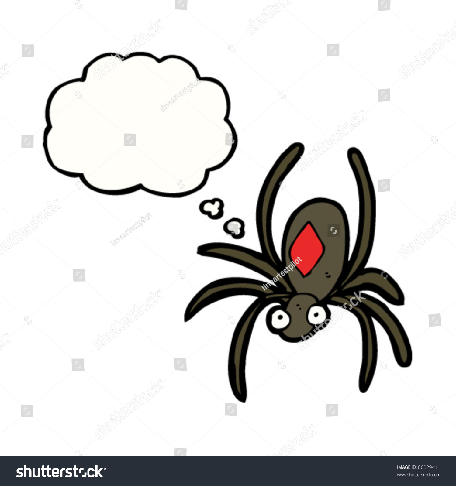 Cartoon Poisonous Spider Stock Vector (Royalty Free) 86329411 ...