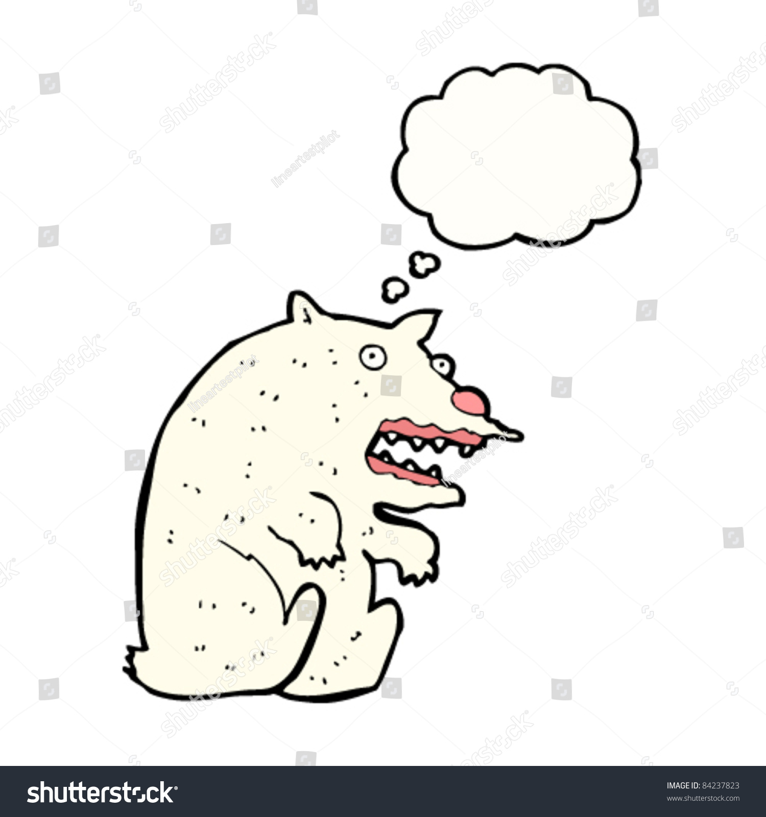 Cartoon Polar Bear Thinking Stock Vector (Royalty Free) 84237823 ...
