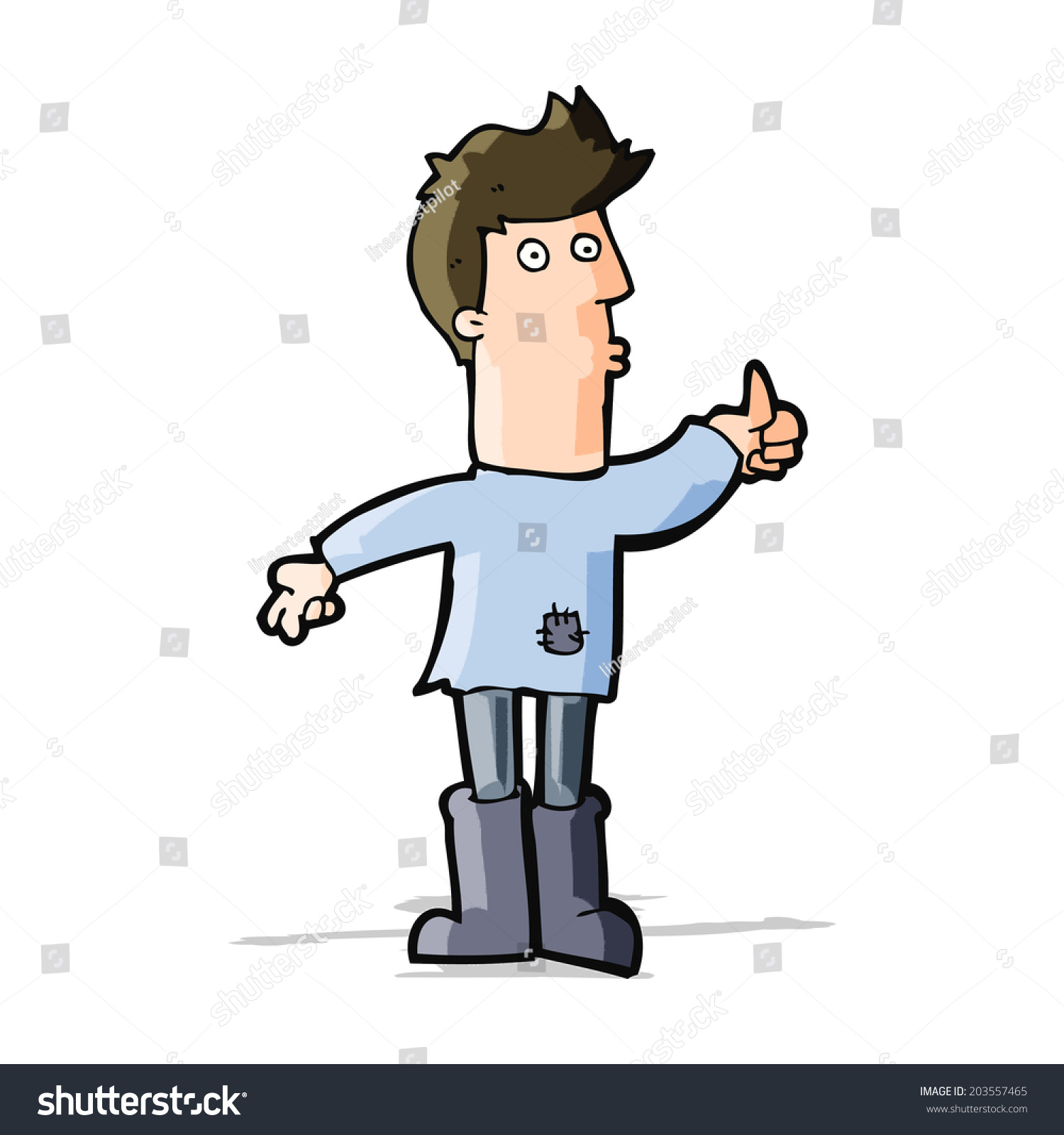 Cartoon Poor Man Stock Vector (Royalty Free) 203557465 | Shutterstock