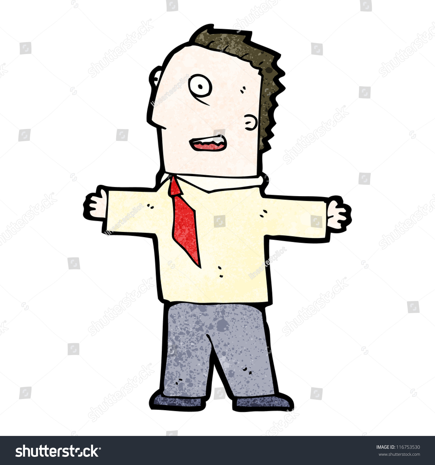 Cartoon Positive Thinking Man Stock Vector (Royalty Free) 116753530 ...