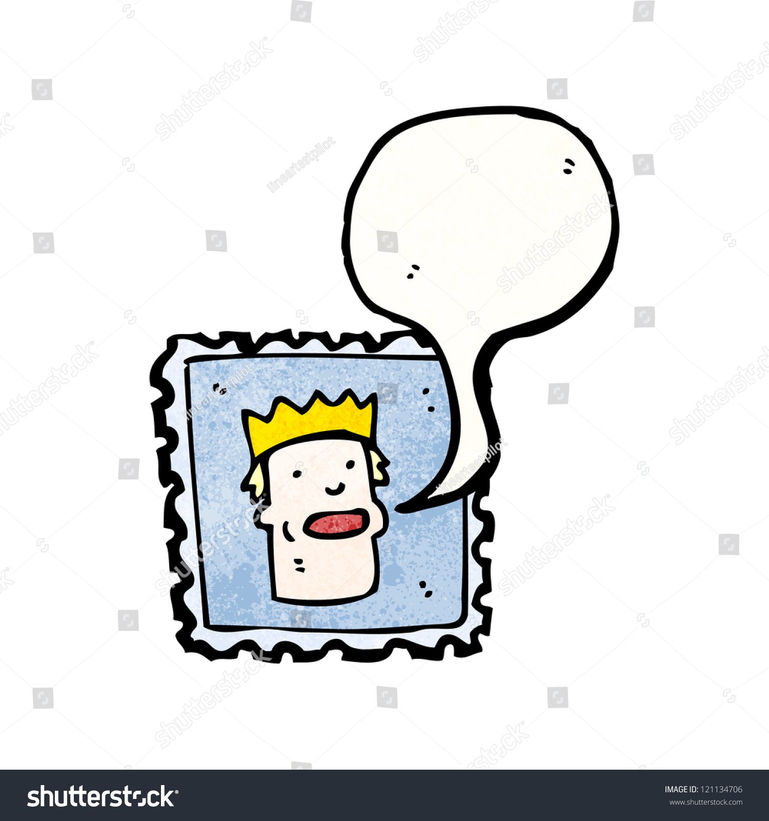 Cartoon Postage Stamp Stock Vector (Royalty Free) 121134706