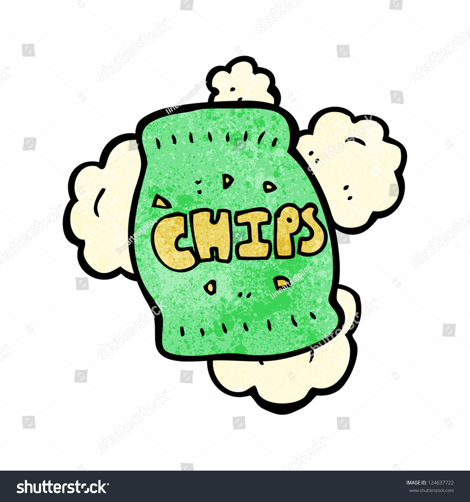 Cartoon Potato Chips Stock Vector (Royalty Free) 124637722 | Shutterstock