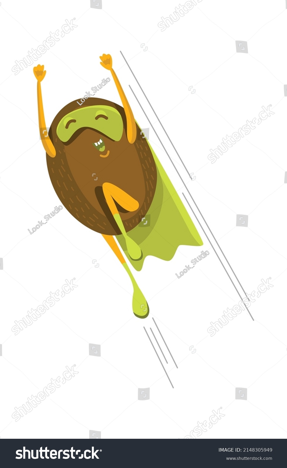 Cartoon Potato Superhero Vector Illustration Stock Vector (Royalty Free ...