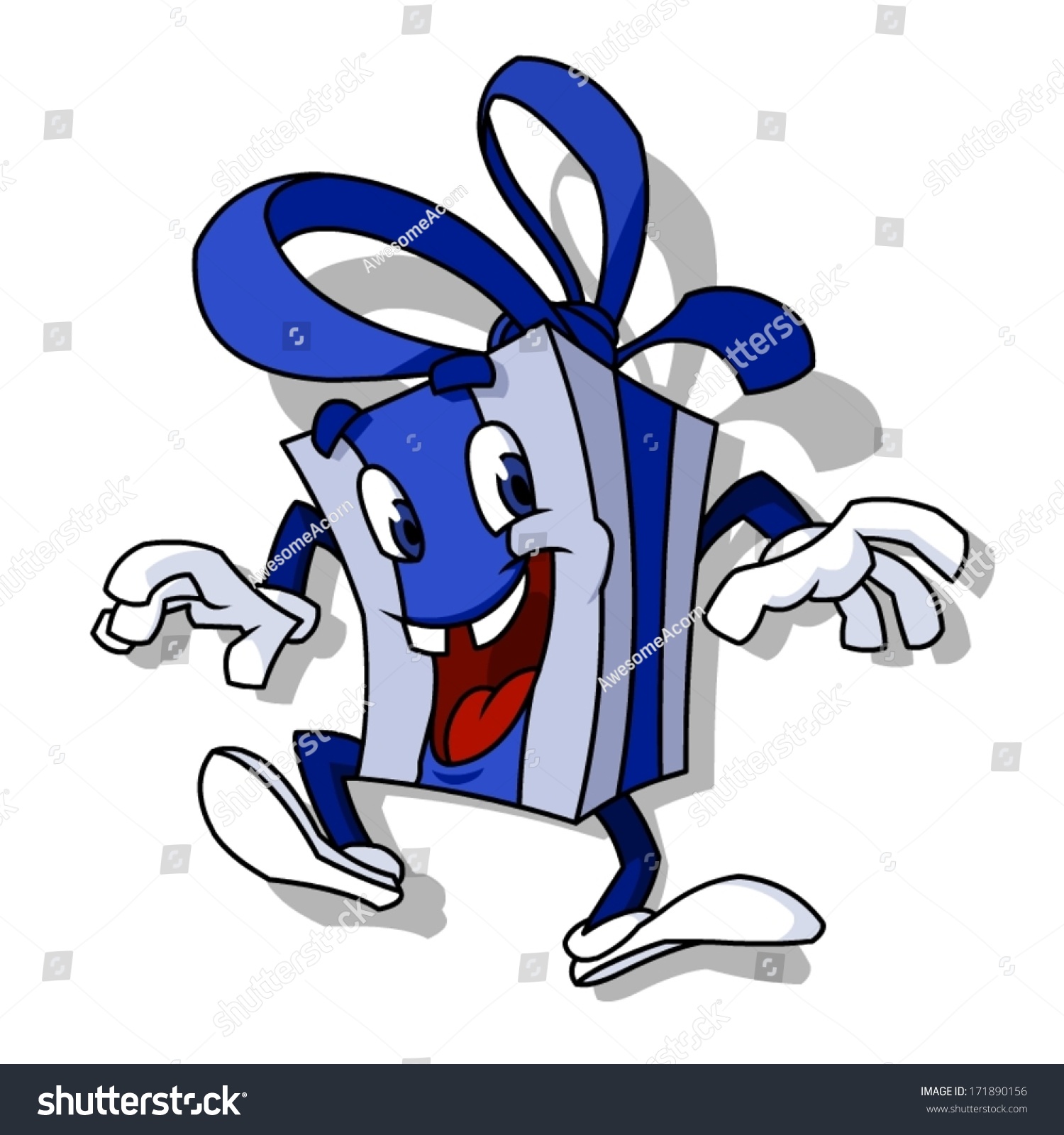 Cartoon Present Character Stock Vector (Royalty Free) 171890156