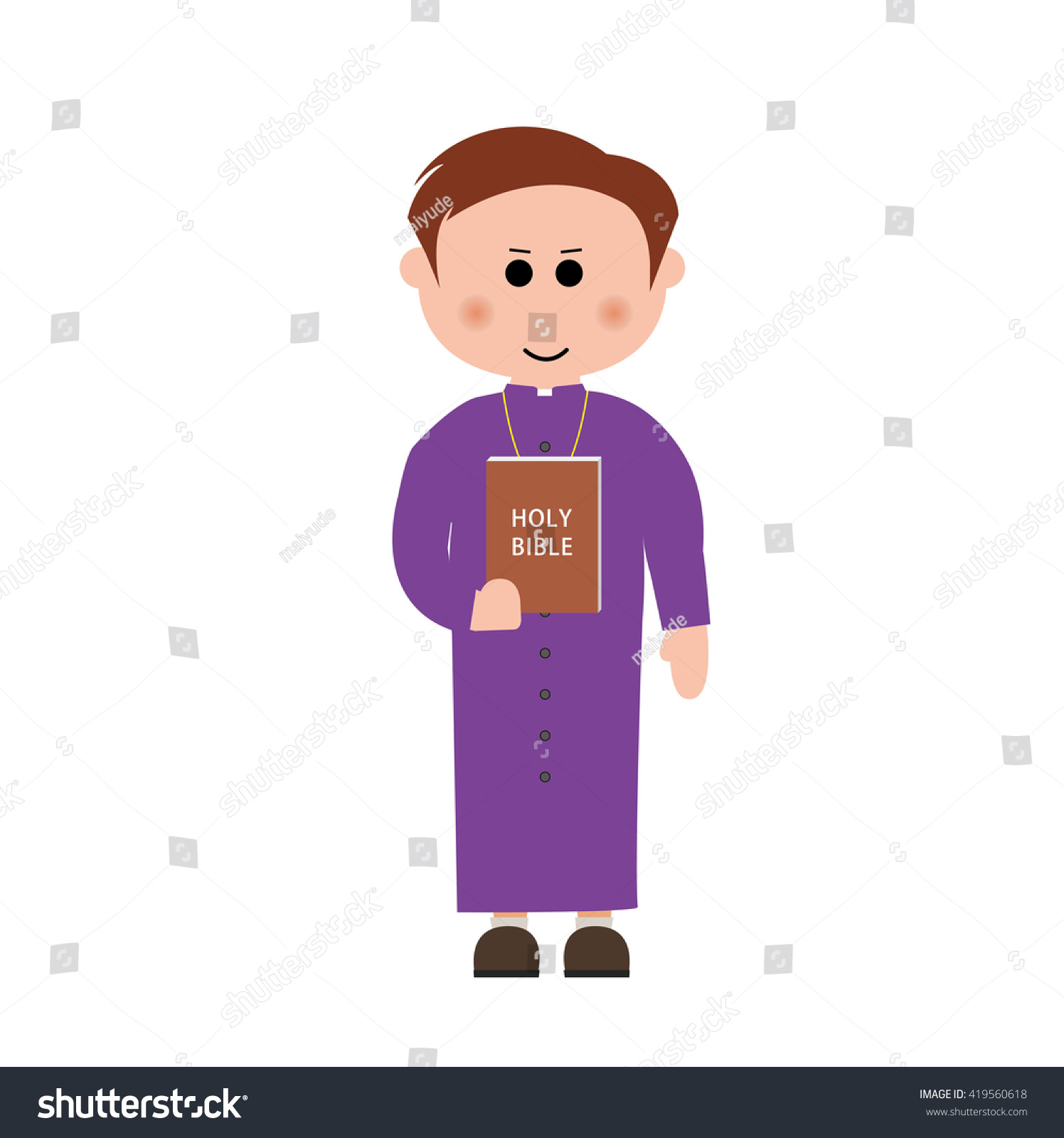 Cartoon Priest Stock Vector (Royalty Free) 419560618 | Shutterstock