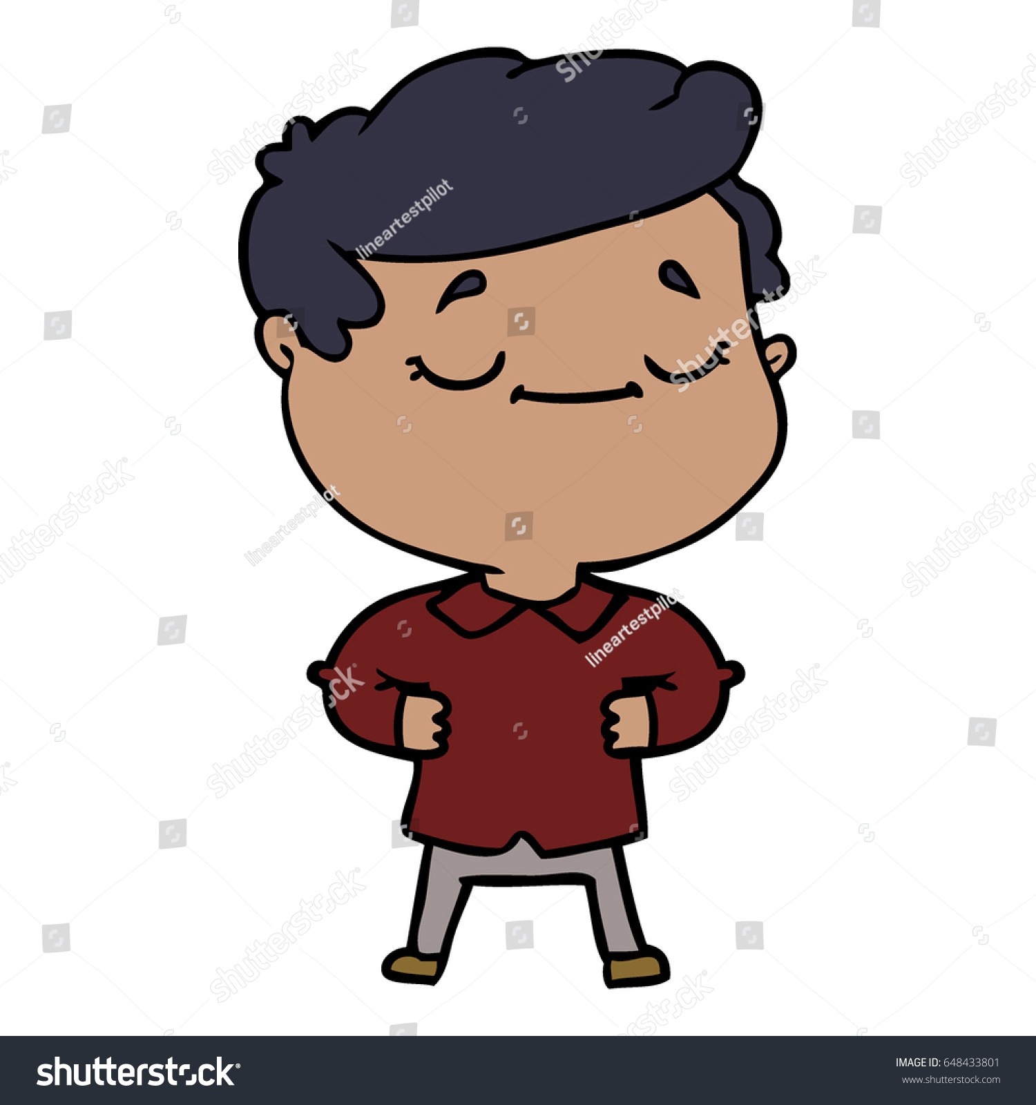 Cartoon Proud Man Stock Vector (Royalty Free) 648433801