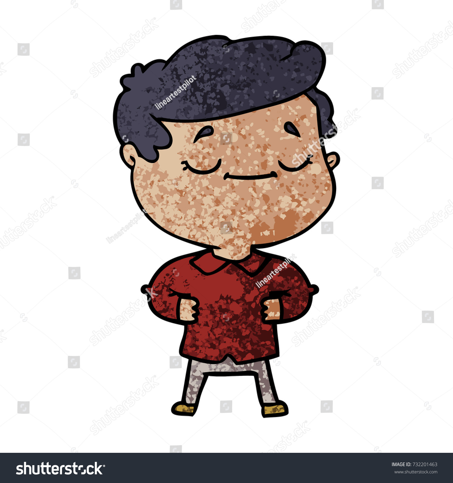 Cartoon Proud Man Stock Vector (Royalty Free) 732201463