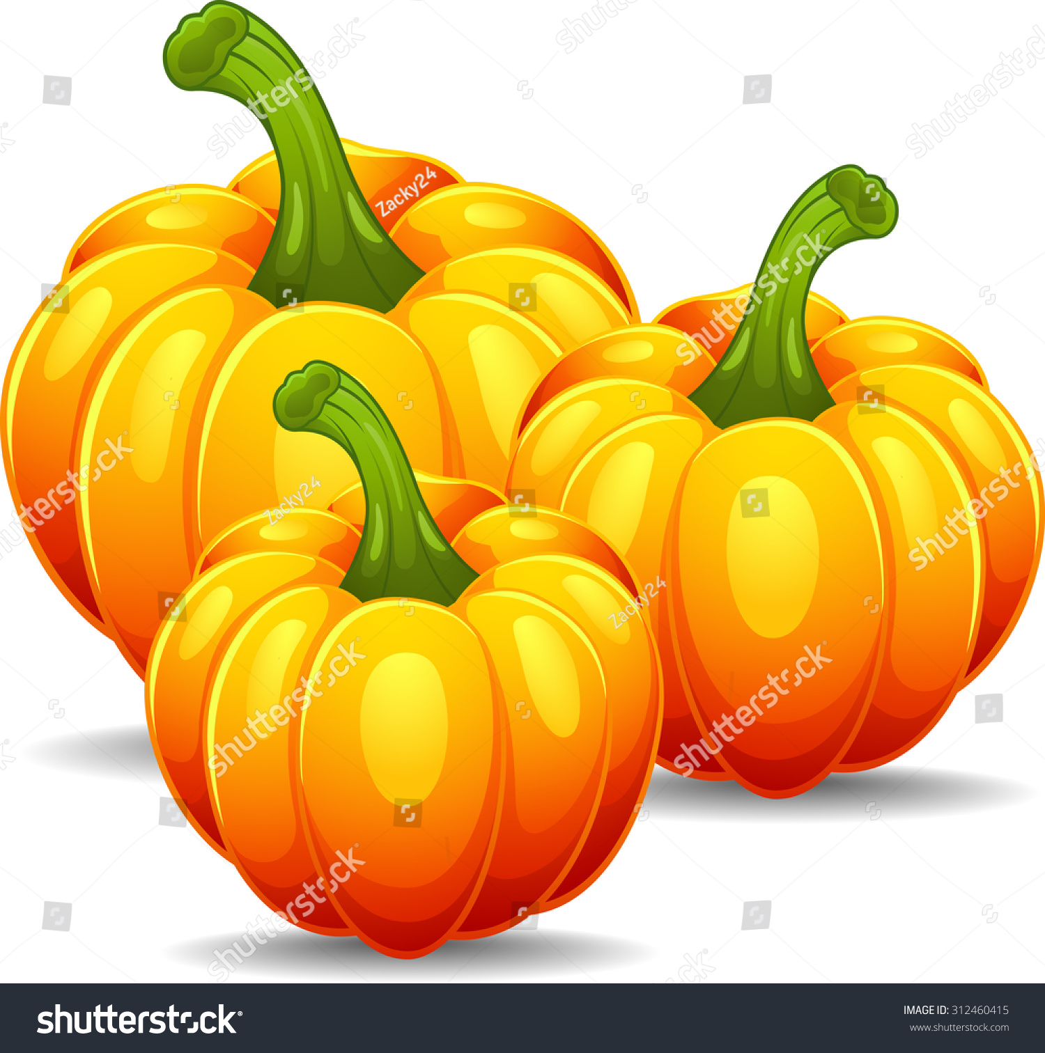 Cartoon Pumpkin Stock Vector Illustration 312460415 : Shutterstock