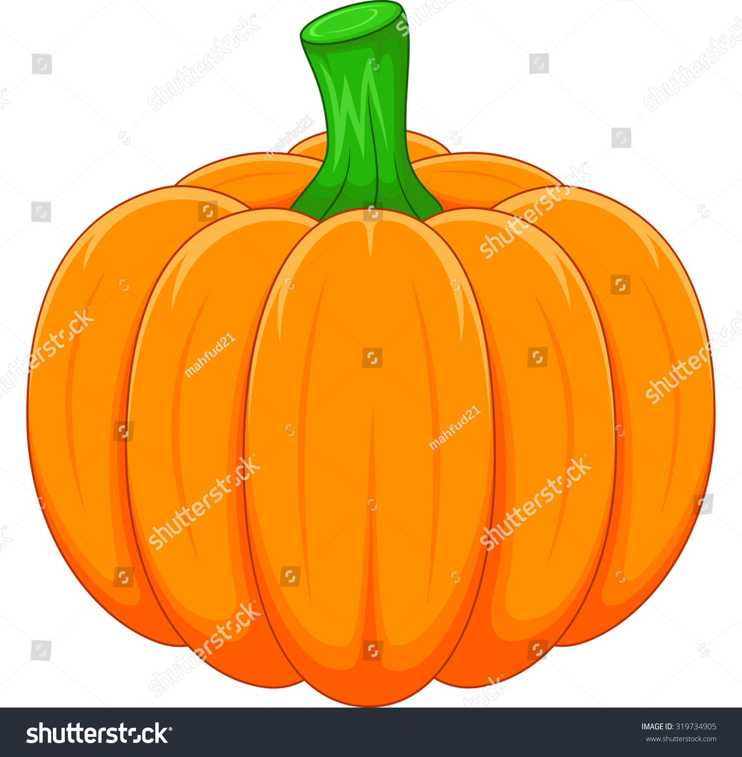 Cartoon Pumpkin Stock Vector Illustration 319734905 : Shutterstock