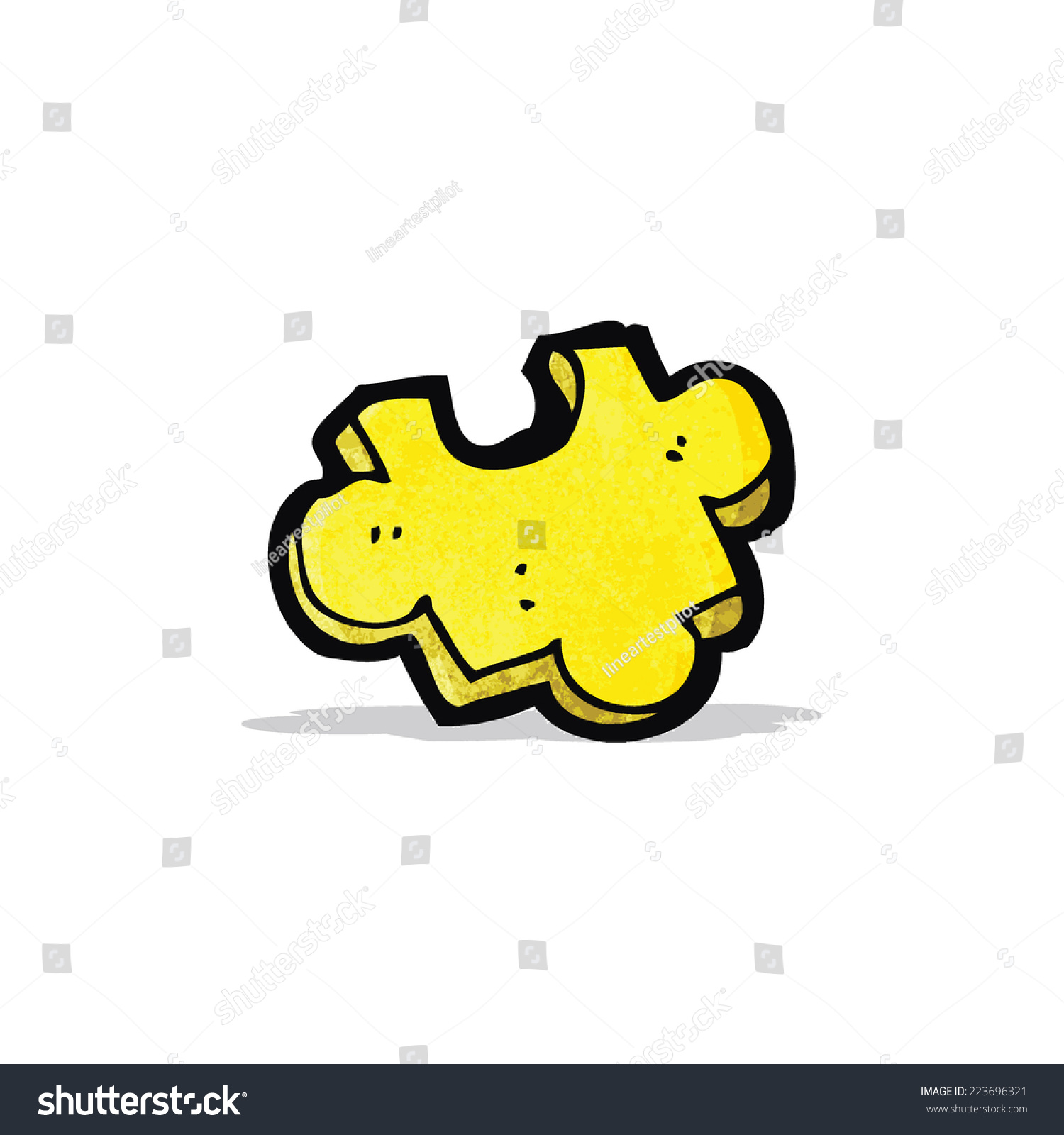 Cartoon Puzzle Piece Stock Vector (Royalty Free) 223696321 | Shutterstock