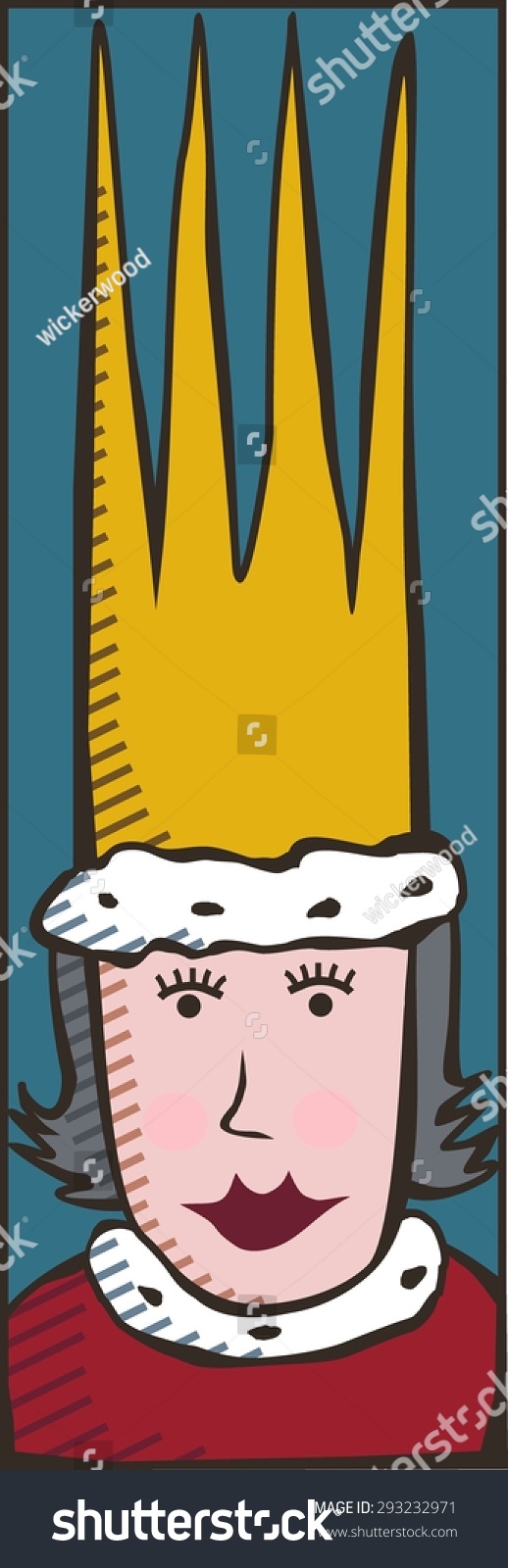 Cartoon Queen Stock Vector (Royalty Free) 293232971 | Shutterstock