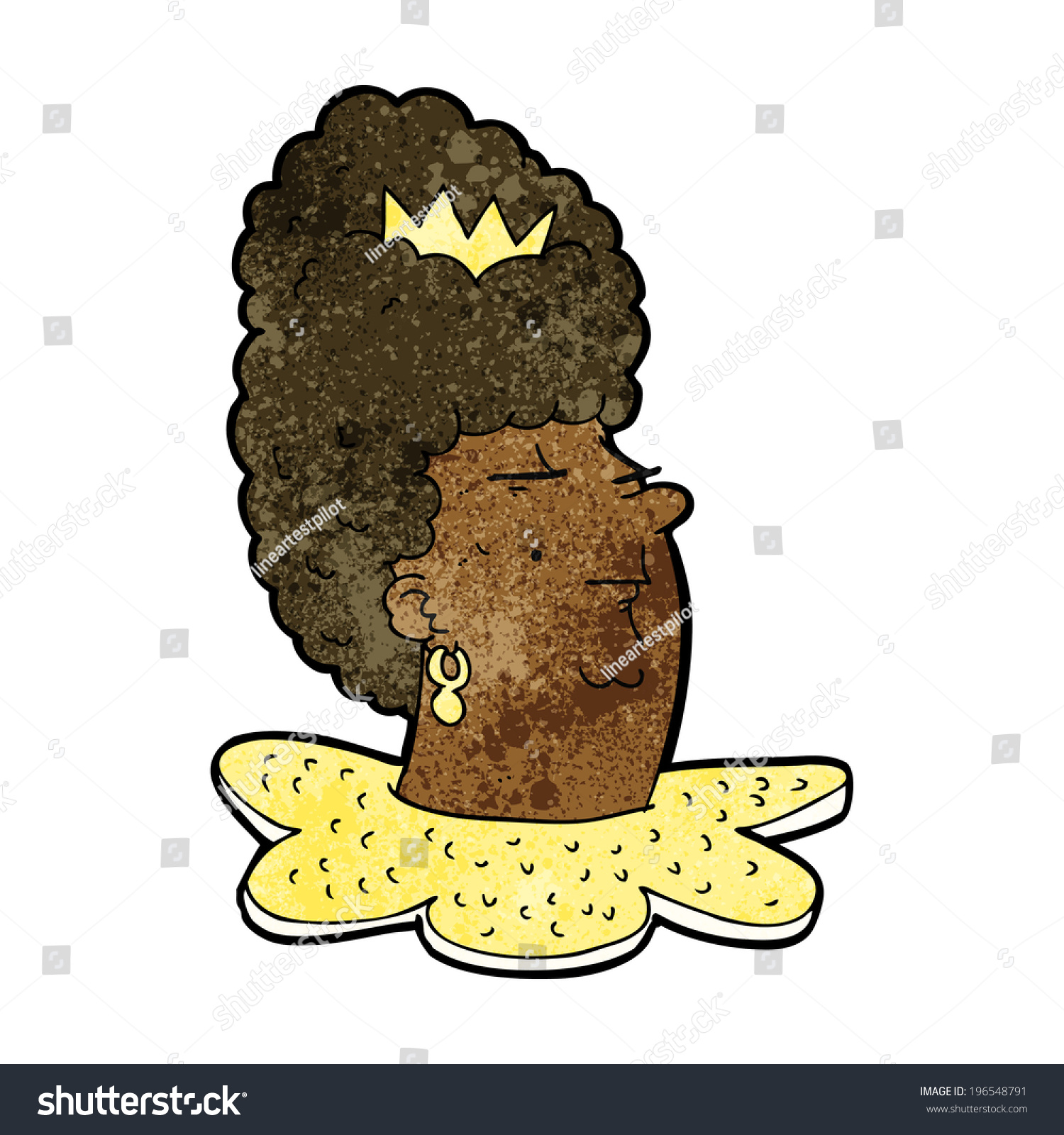 Cartoon Queen Head Stock Vector (Royalty Free) 196548791 | Shutterstock