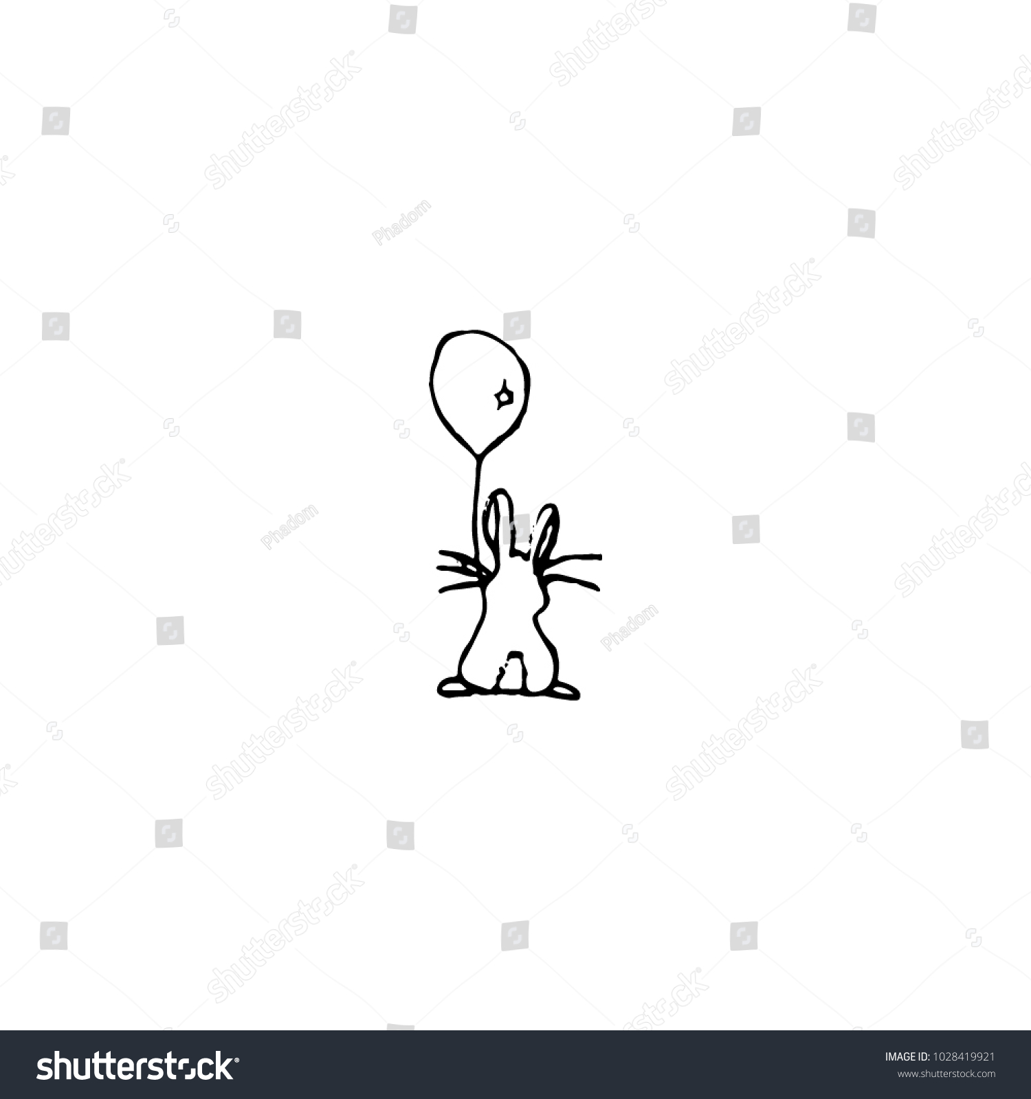 Cartoon Rabbit Doodle Stock Vector (Royalty Free) 1028419921 | Shutterstock