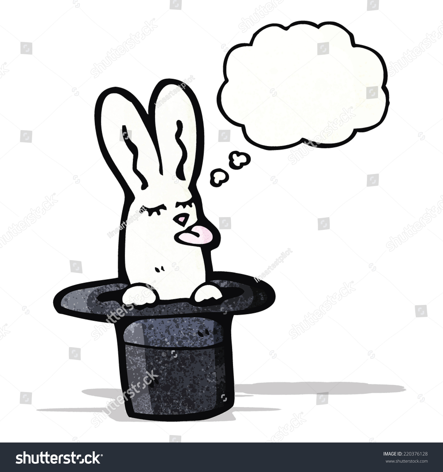 Cartoon Rabbit Hat Stock Vector (Royalty Free) 220376128 | Shutterstock