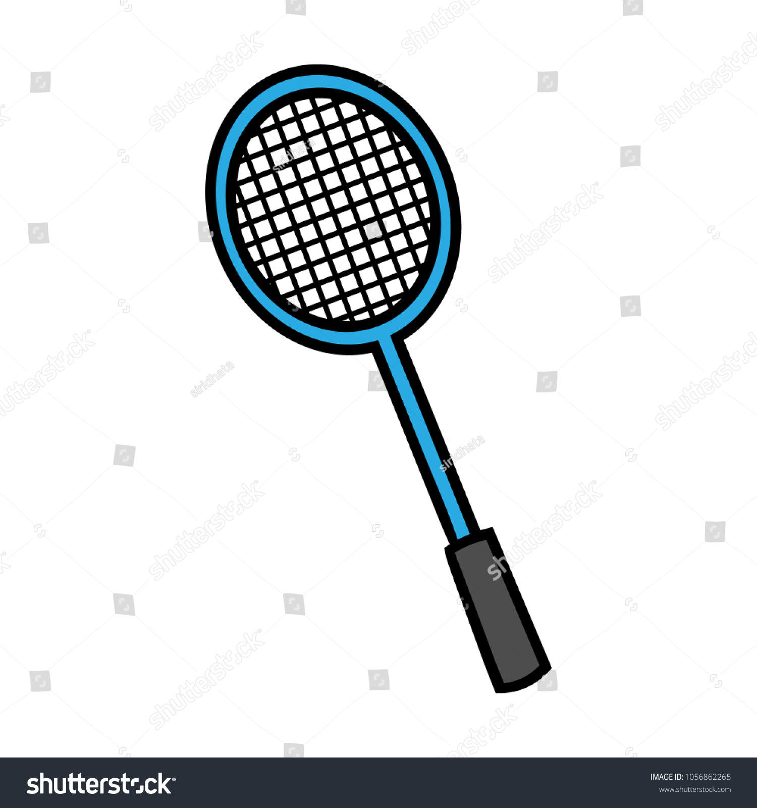 Cartoon Racket Illustration Stock Vector (Royalty Free) 1056862265 ...