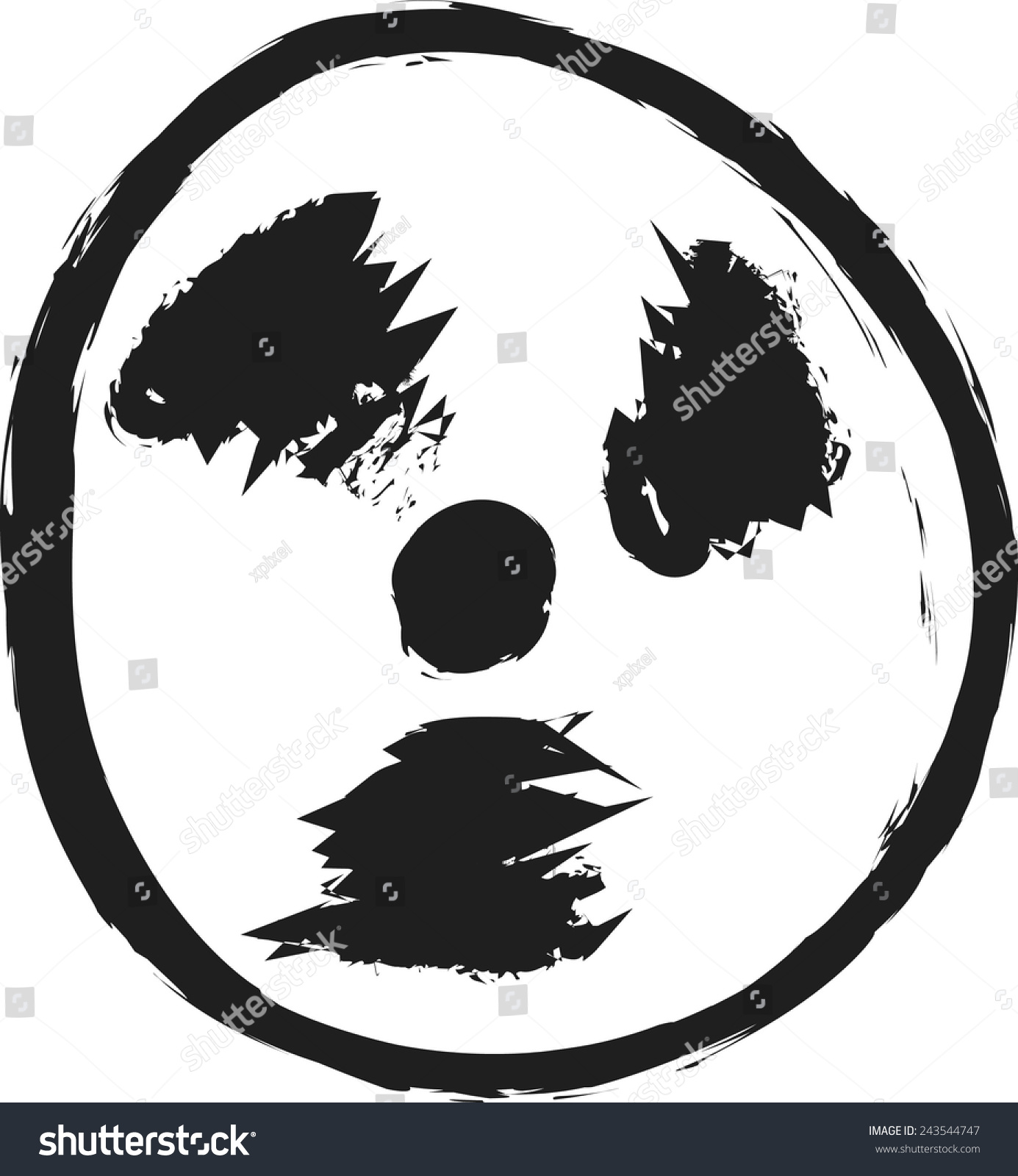 Cartoon Radiation Symbol Vector Stock Vector (Royalty Free) 243544747