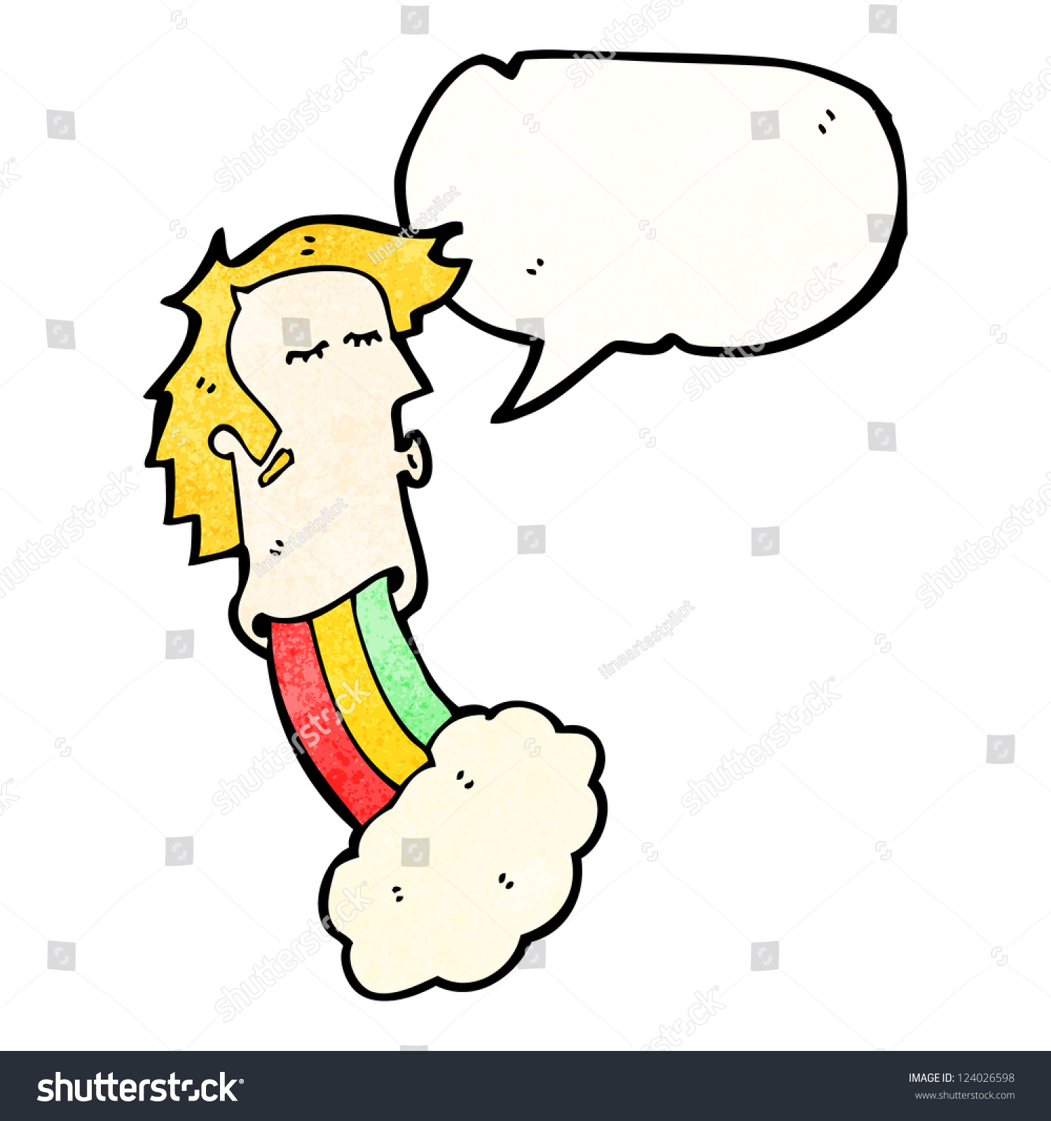 Cartoon Rainbow Head Stock Vector (Royalty Free) 124026598