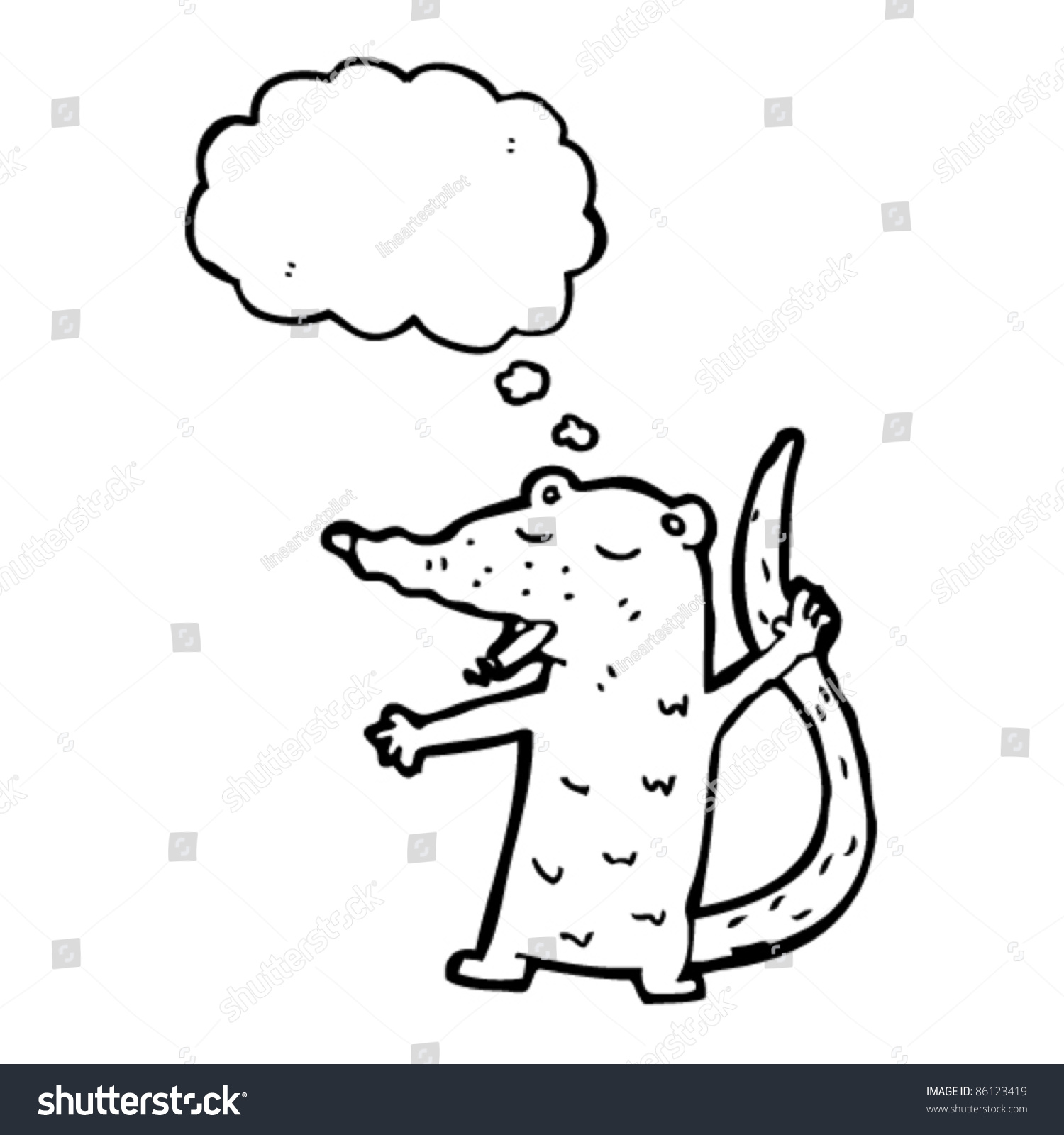 Cartoon Rat Smoking Stock Vector (Royalty Free) 86123419