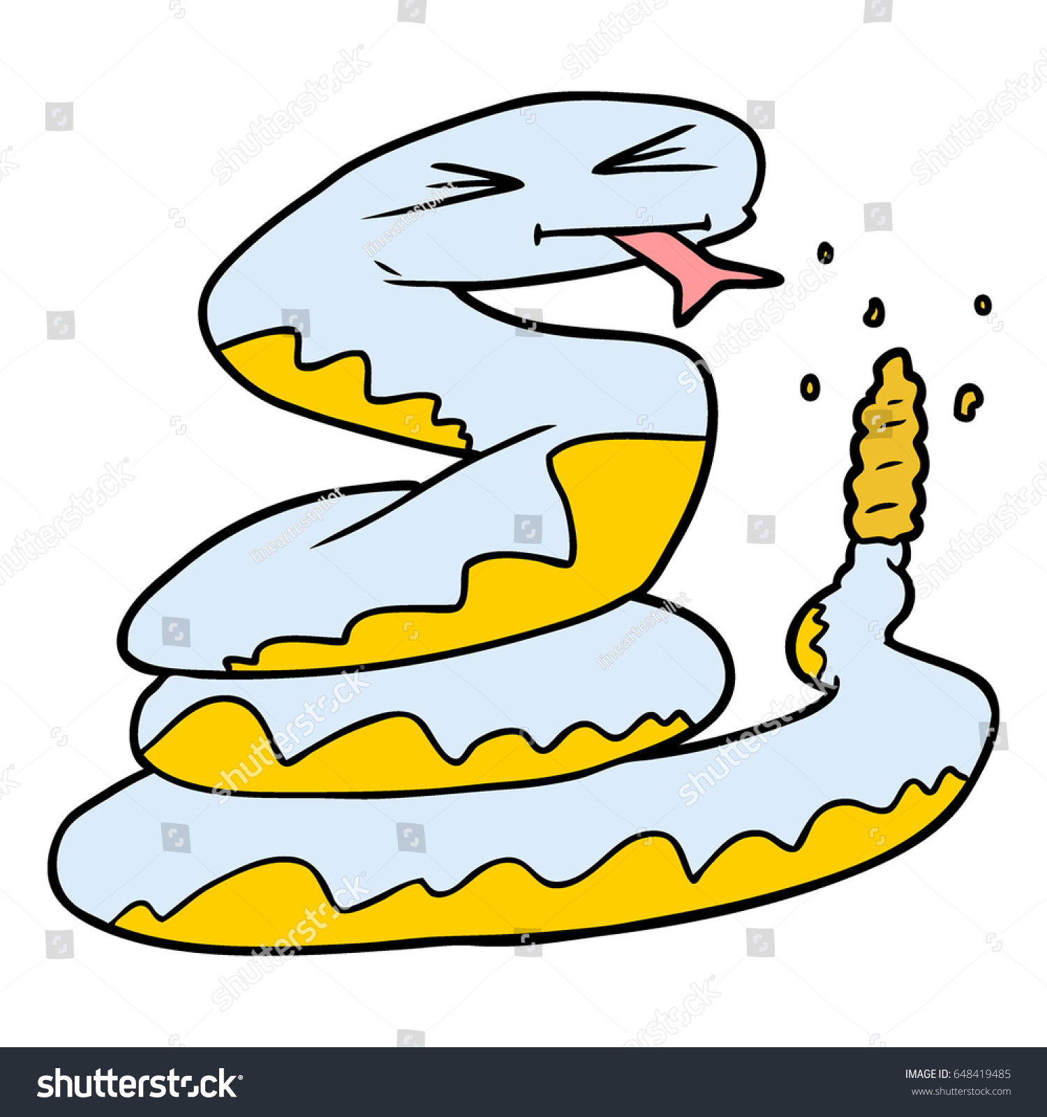 Cartoon Rattlesnake Stock Vector (Royalty Free) 648419485