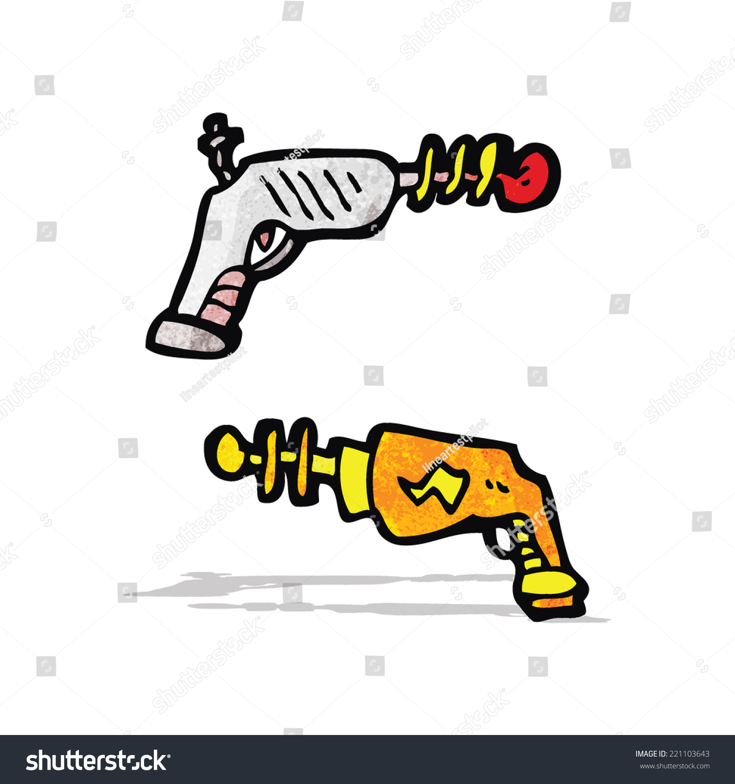 Cartoon Ray Guns Stock Vector (Royalty Free) 221103643