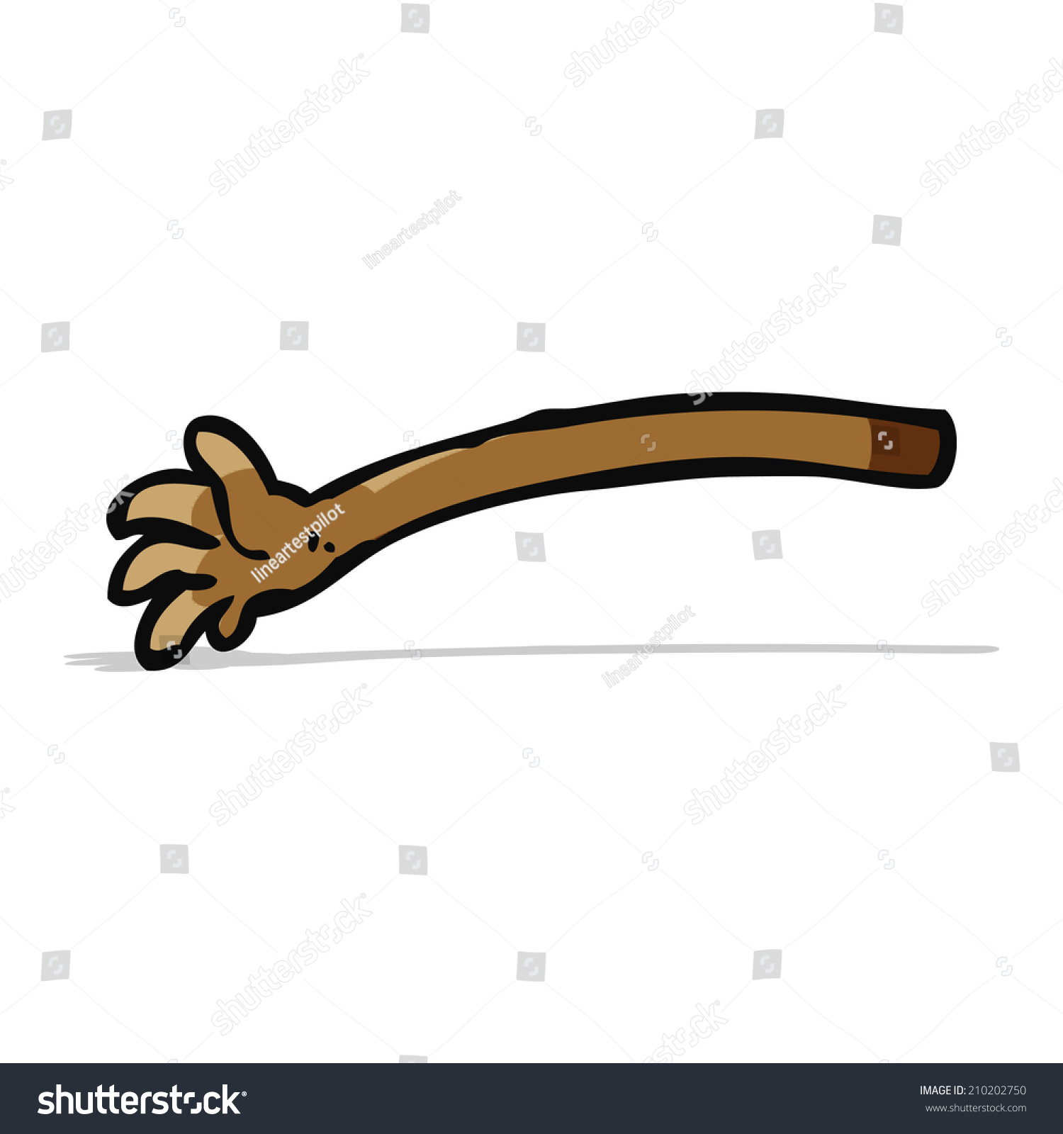 Cartoon Reaching Arm Stock Vector (Royalty Free) 210202750 | Shutterstock