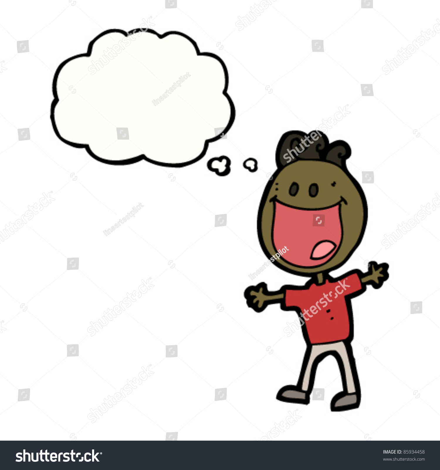 Cartoon Really Happy Boy Stock Vector (Royalty Free) 85934458