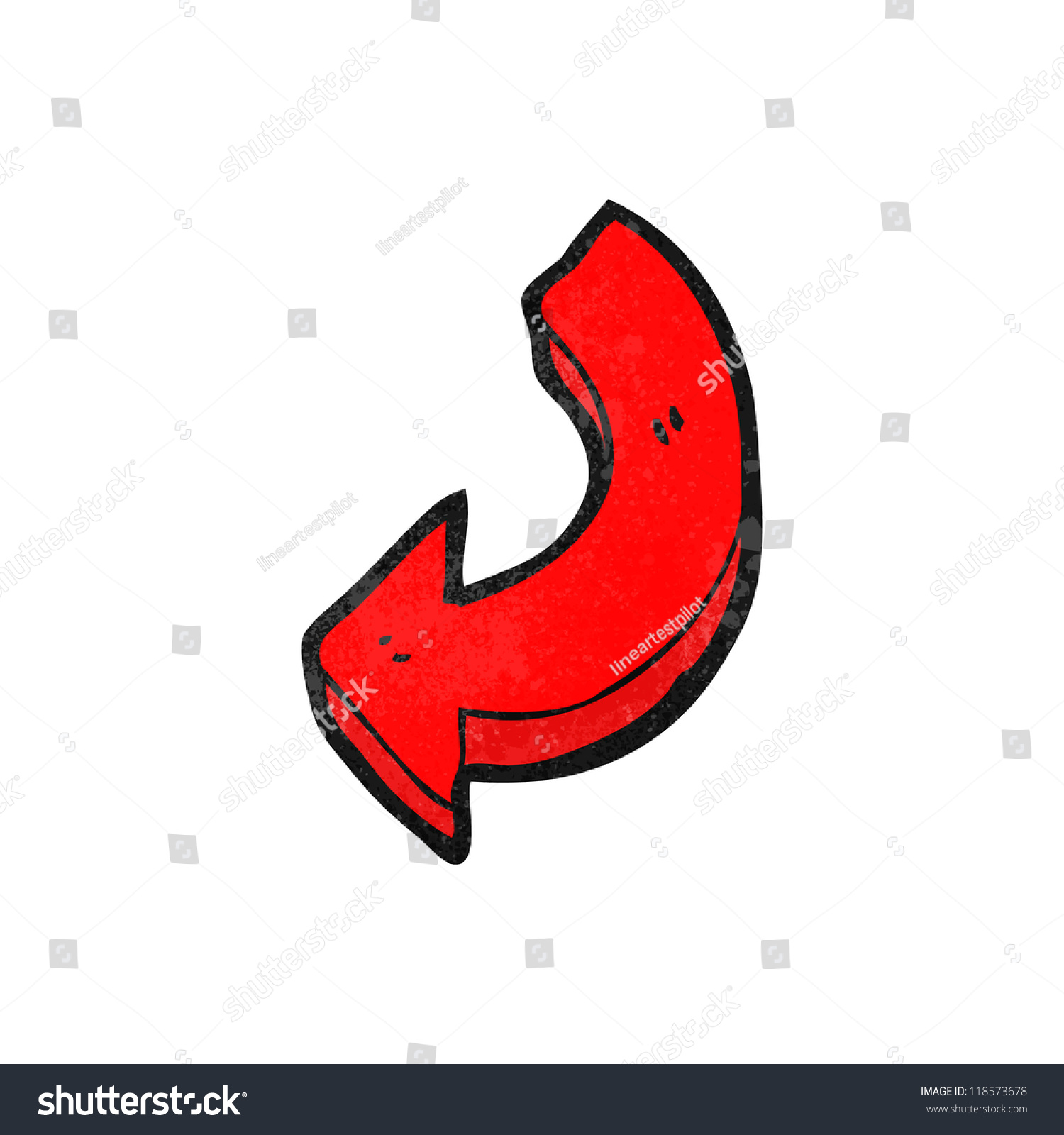 Cartoon Red Arrow Stock Vector (Royalty Free) 118573678 | Shutterstock