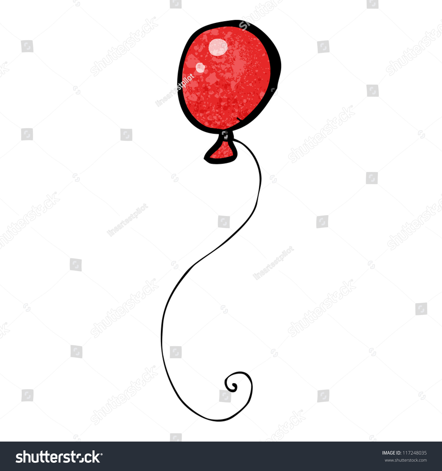 Cartoon Red Balloon Stock Vector (Royalty Free) 117248035
