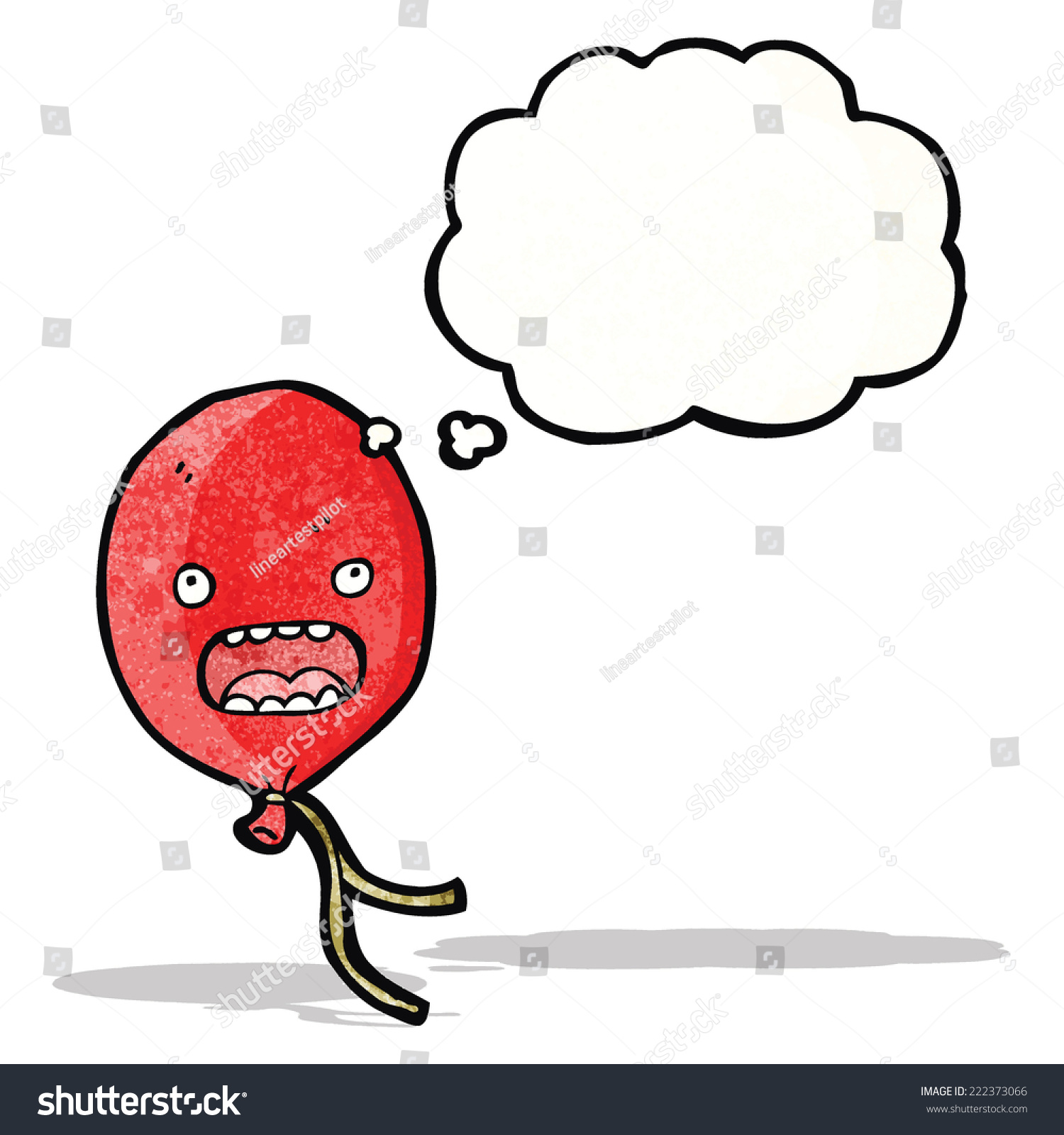 Cartoon Red Balloon Stock Vector (Royalty Free) 222373066