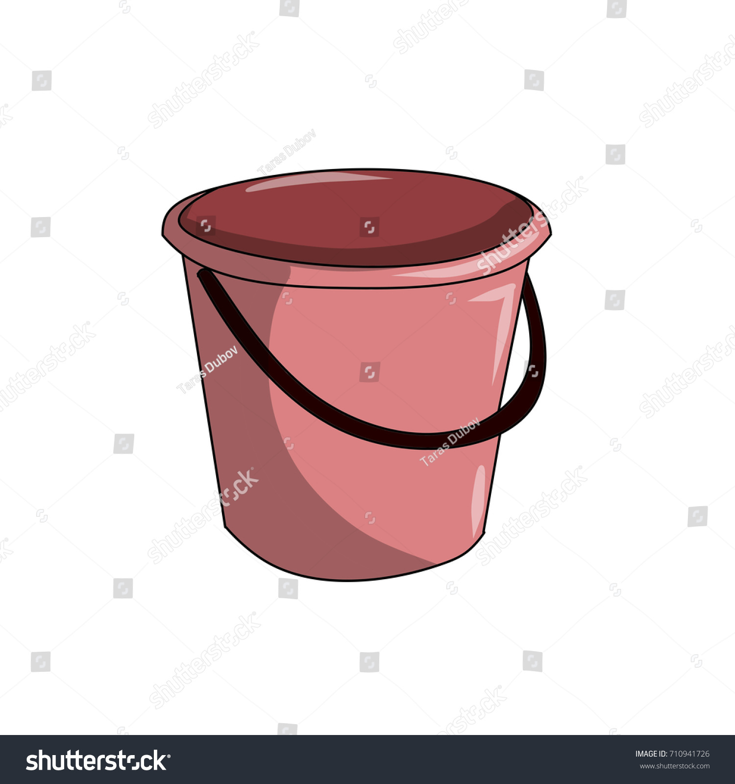 Cartoon Red Bucket: เวกเตอร์สต็อก (ปลอดค่าลิขสิทธิ์) 710941726 ...