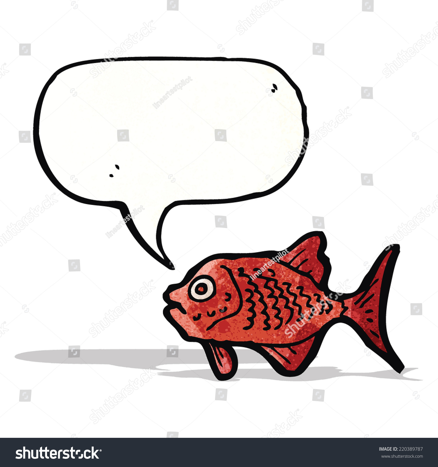 Cartoon Red Fish Stock Vector (Royalty Free) 220389787 | Shutterstock