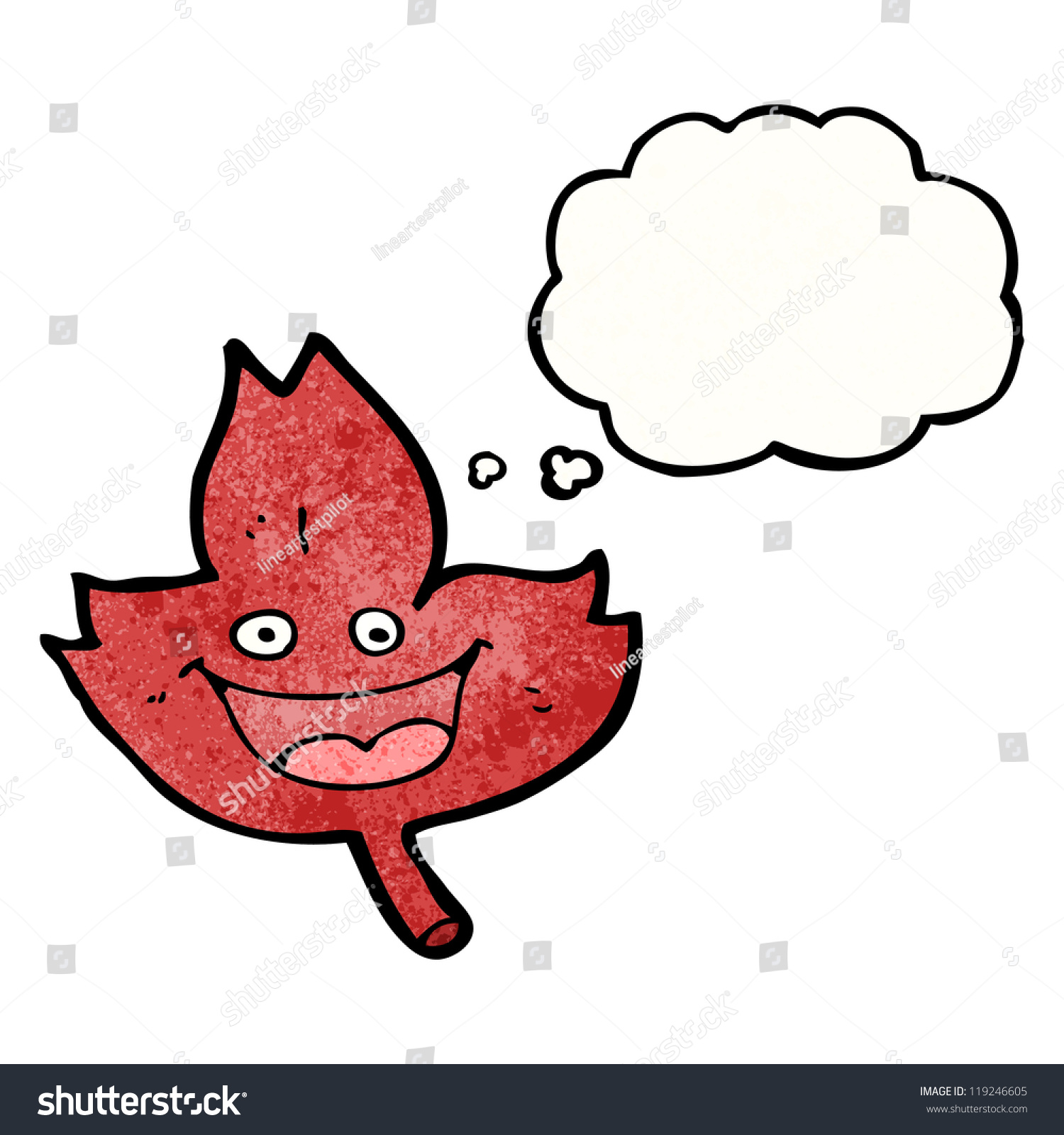 Cartoon Red Leaf Stock Vector (Royalty Free) 119246605 | Shutterstock