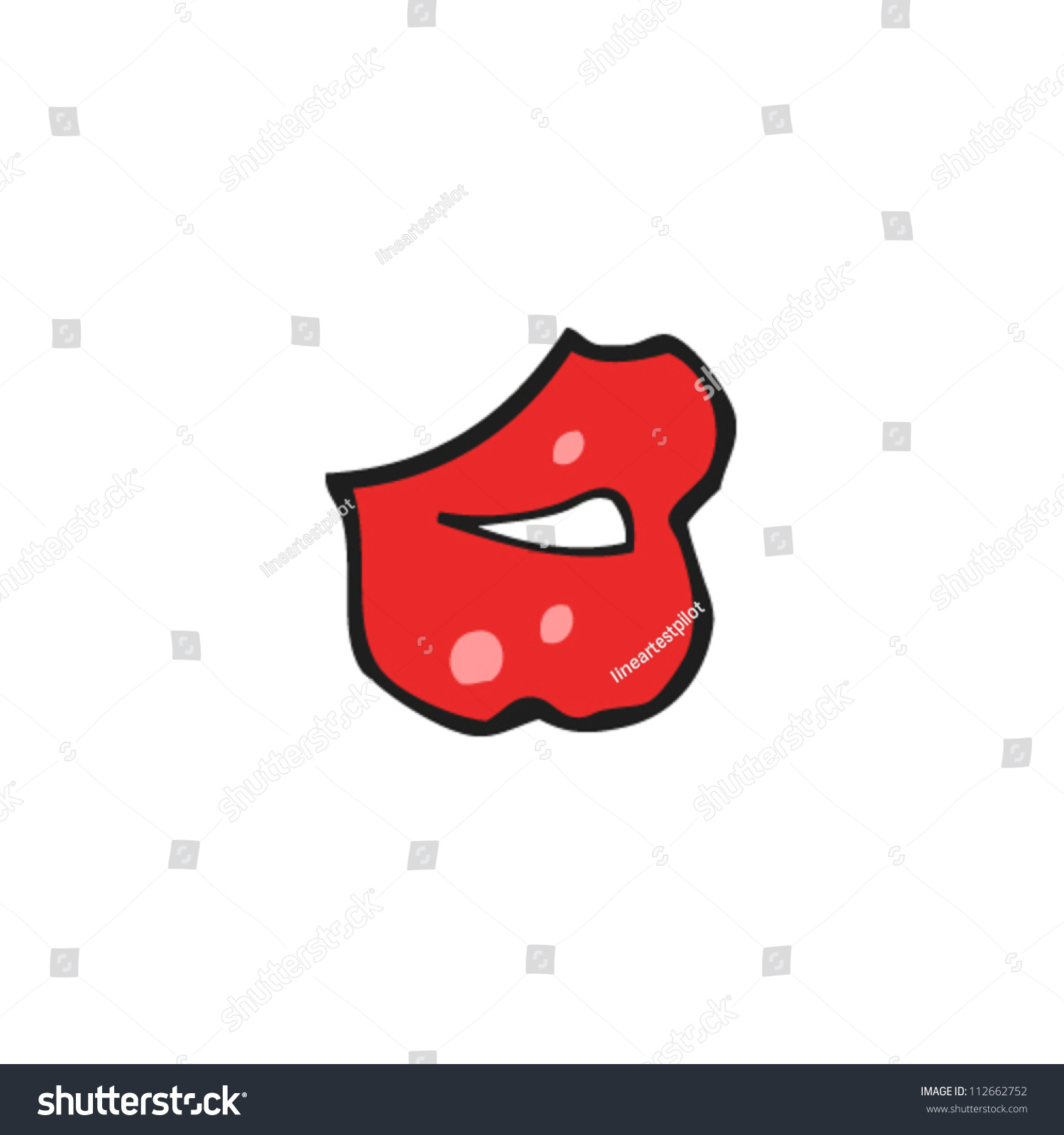 Cartoon Red Lips Stock Vector (Royalty Free) 112662752 | Shutterstock