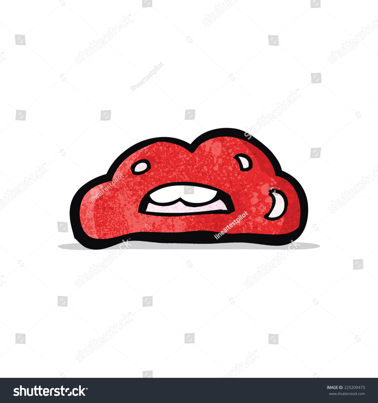 Cartoon Red Lips Stock Vector (Royalty Free) 225209473 | Shutterstock