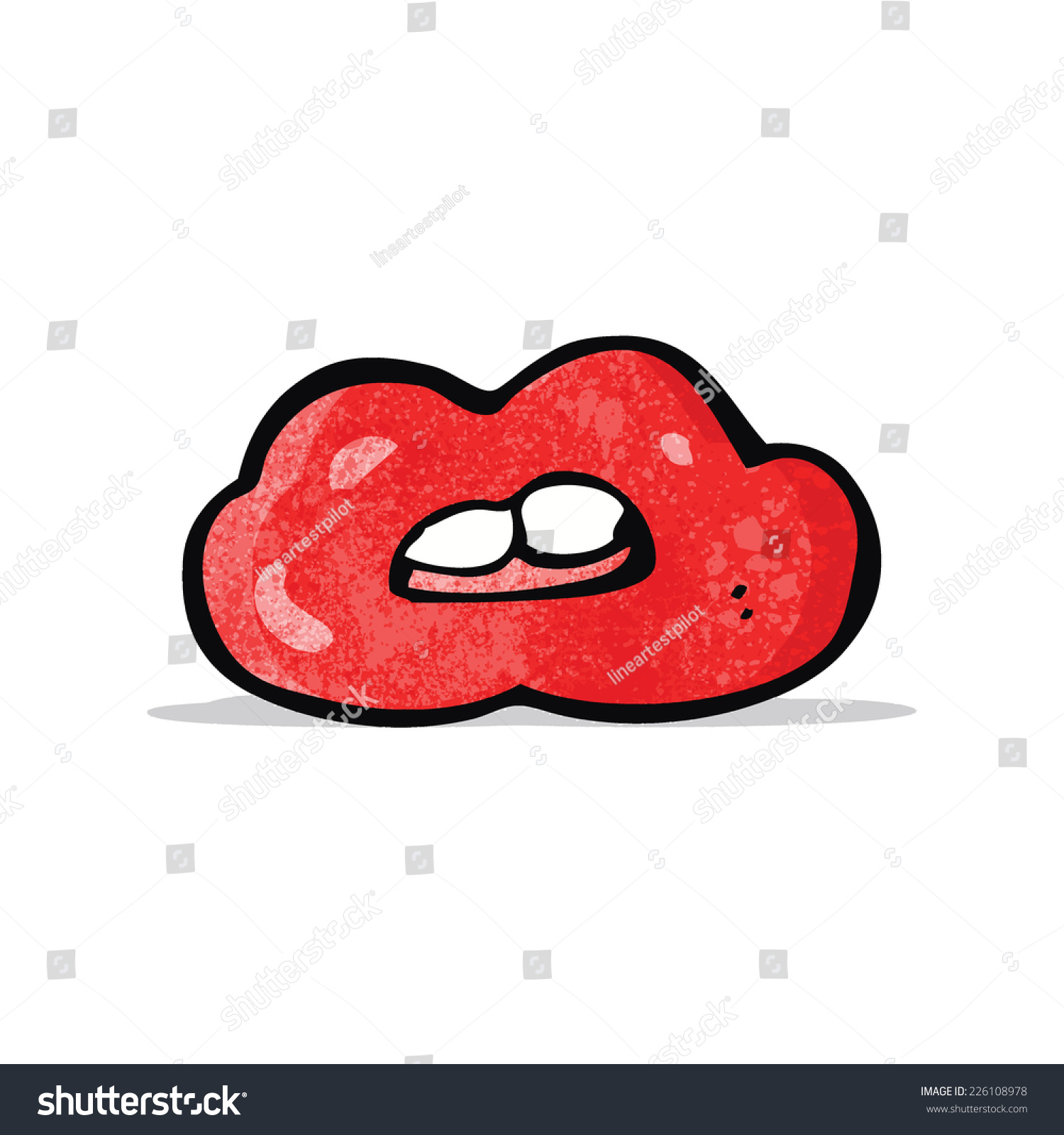 Cartoon Red Lips Stock Vector 226108978 - Shutterstock