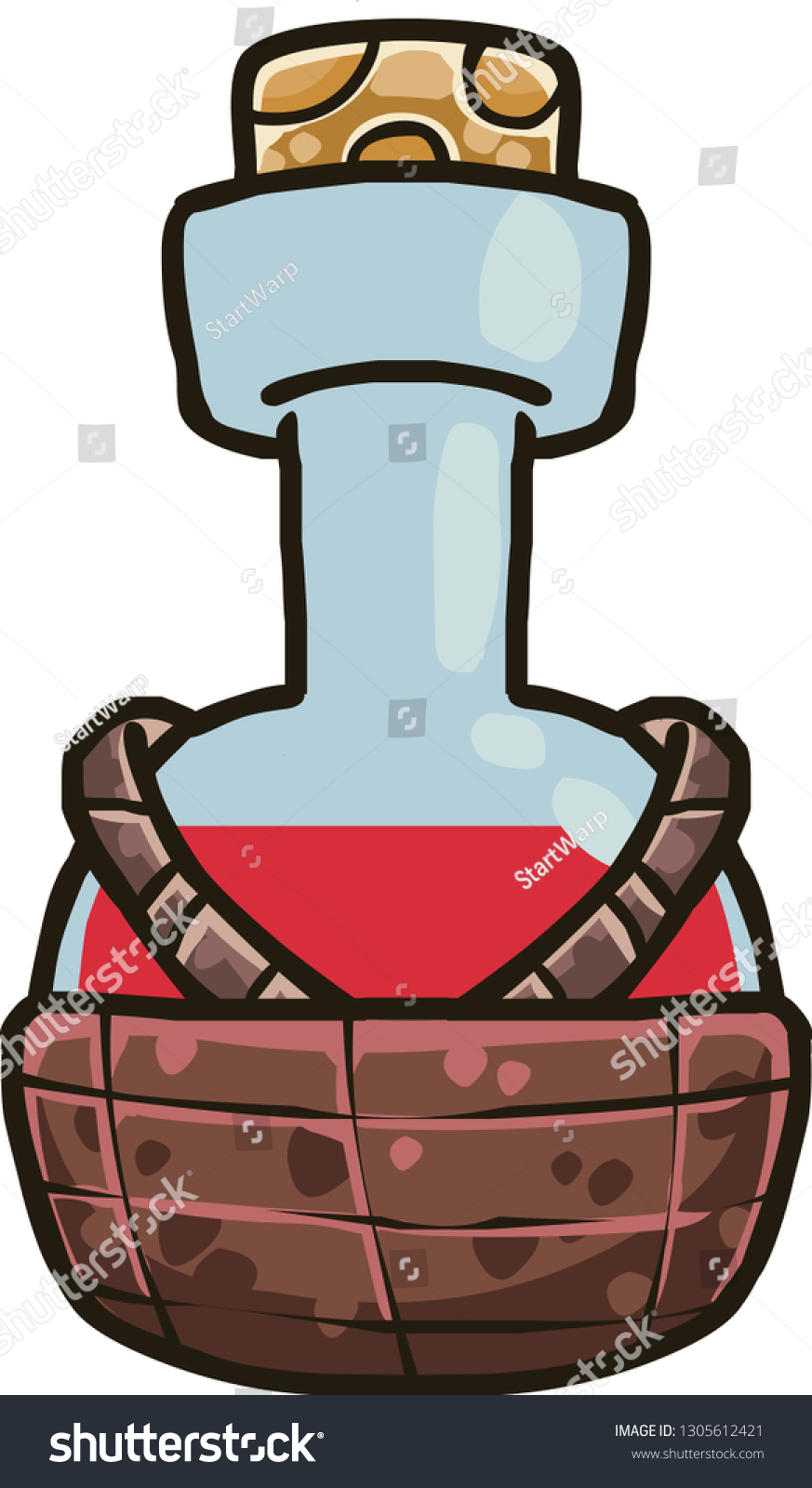 Cartoon Red Potion Stock Vector (Royalty Free) 1305612421