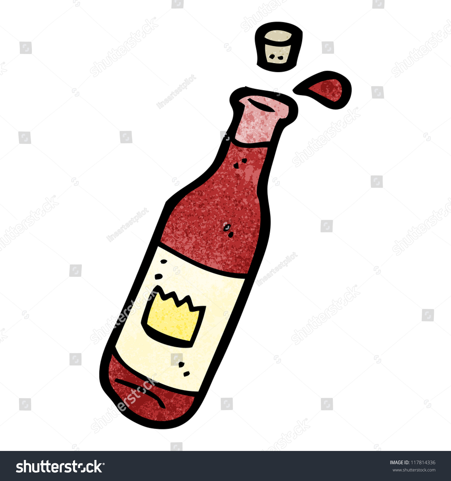 Cartoon Red Wine Bottle Stock Vector (Royalty Free) 117814336 ...